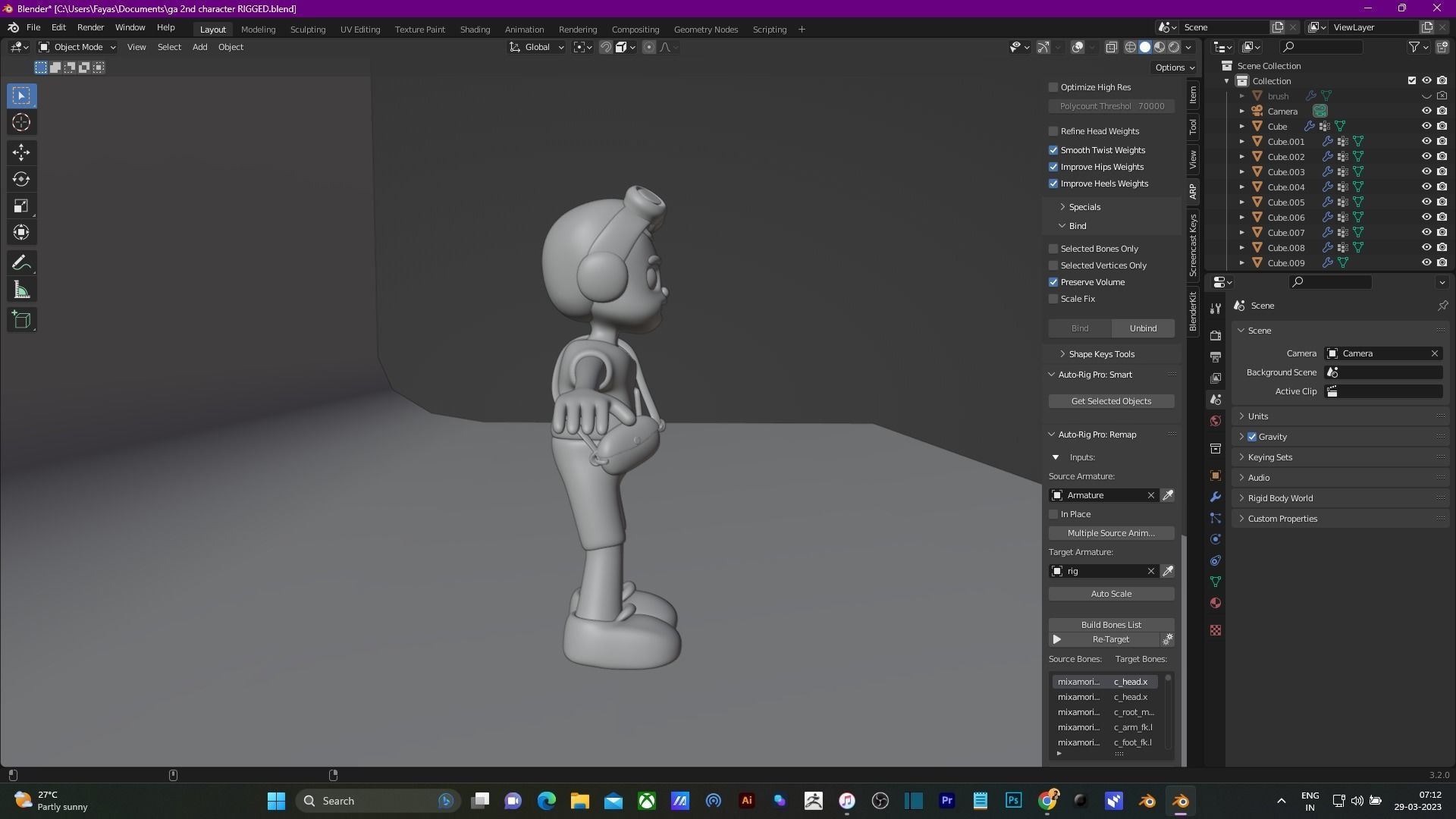 3D model 3D Rigged kid character-Ready for poses and animation VR / AR ...