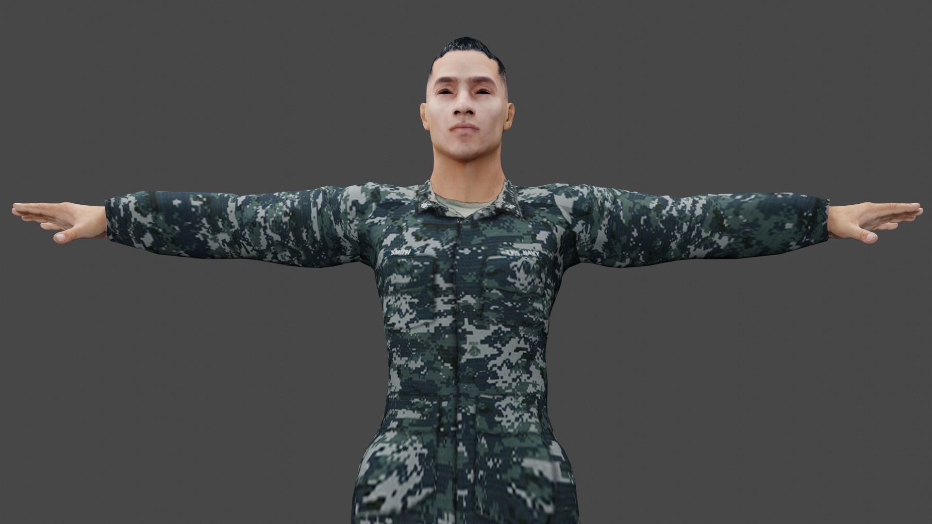 3D model 3D Character - low poly game character VR / AR / low-poly ...