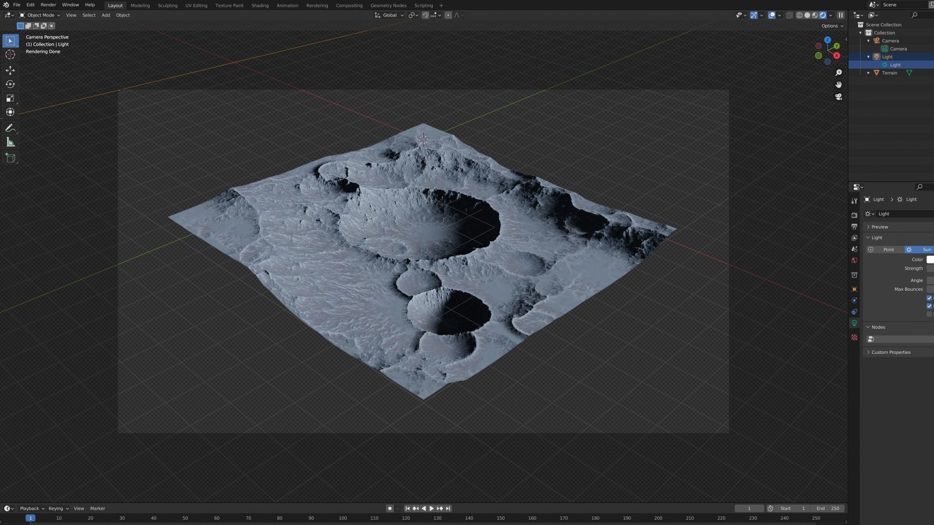 Cratered Moon - Terrain Model A 3D model | CGTrader