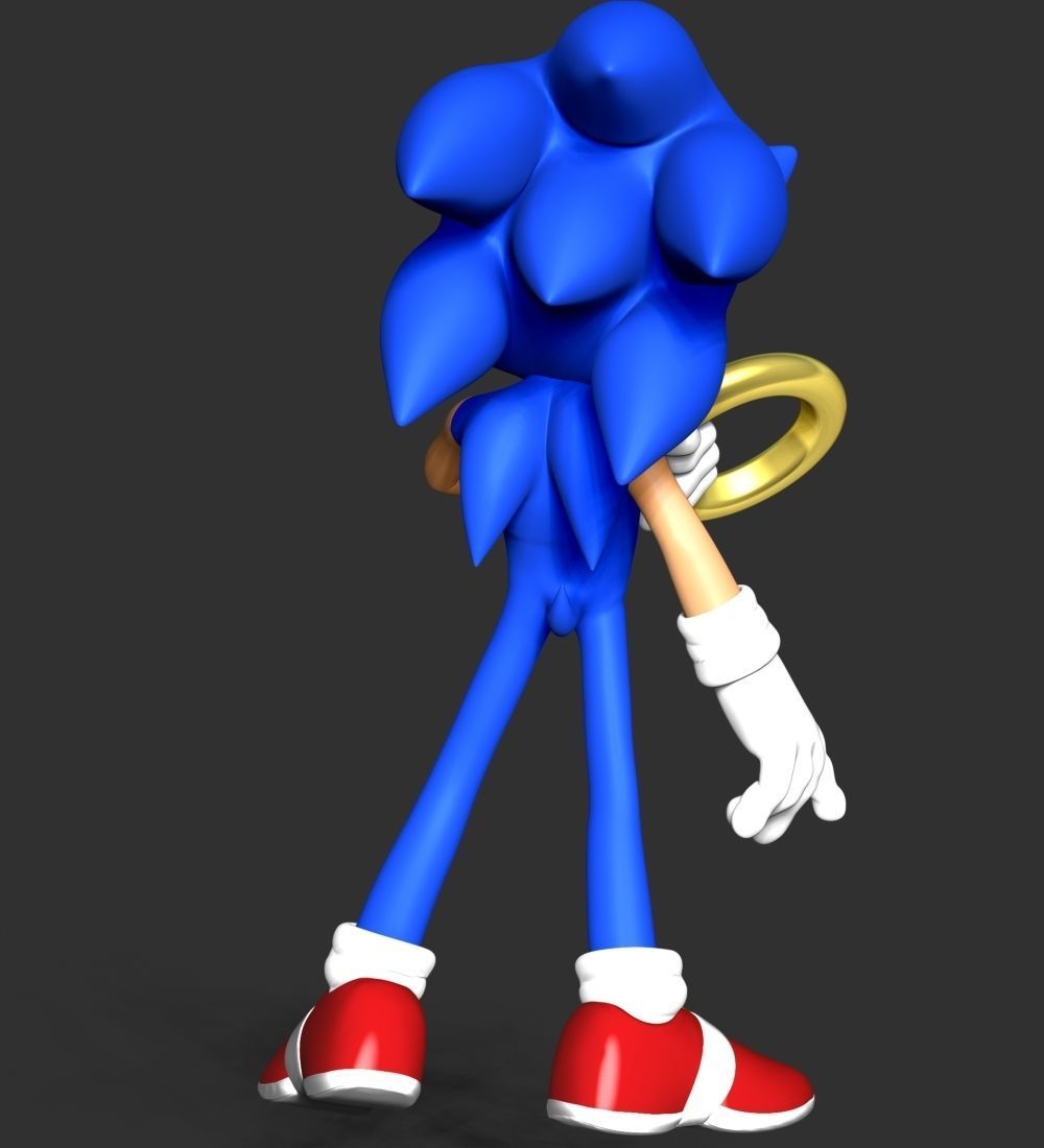 The Sonic Fanart 3D model 3D printable | CGTrader