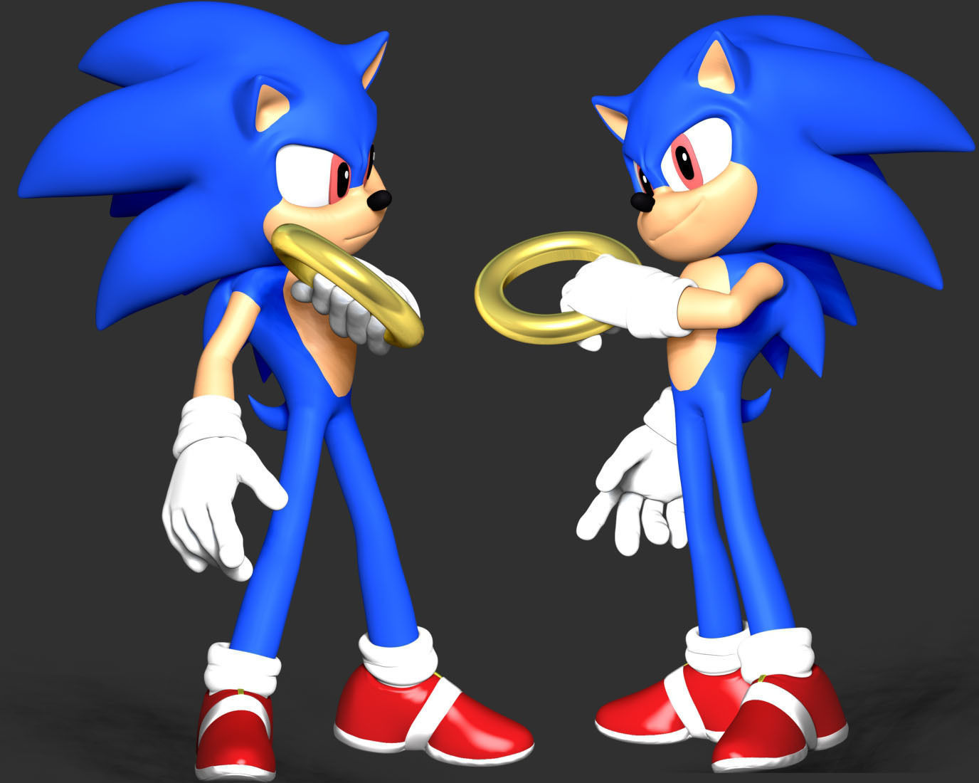 The Sonic Fanart 3D model 3D printable | CGTrader