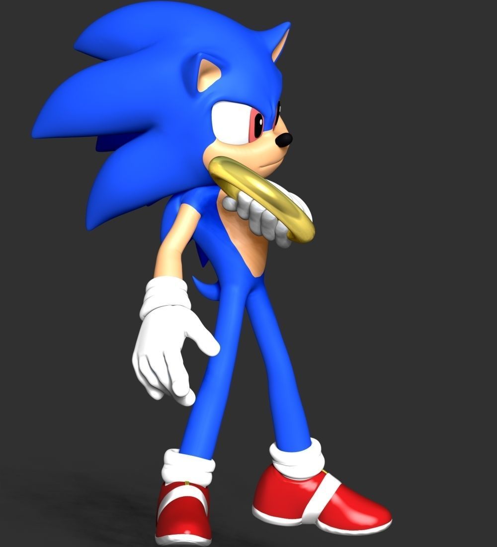 The Sonic Fanart 3D model 3D printable | CGTrader