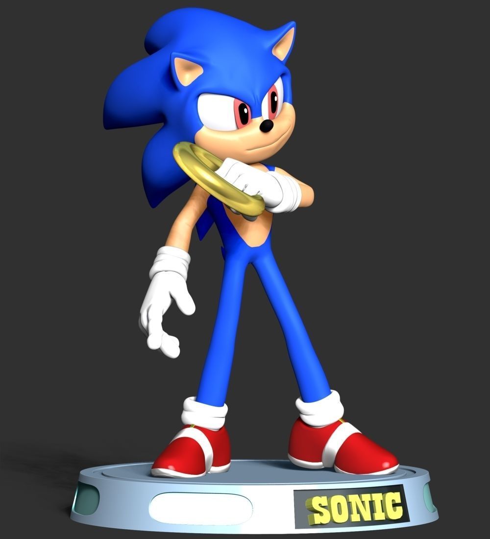 The Sonic Fanart 3D model 3D printable | CGTrader