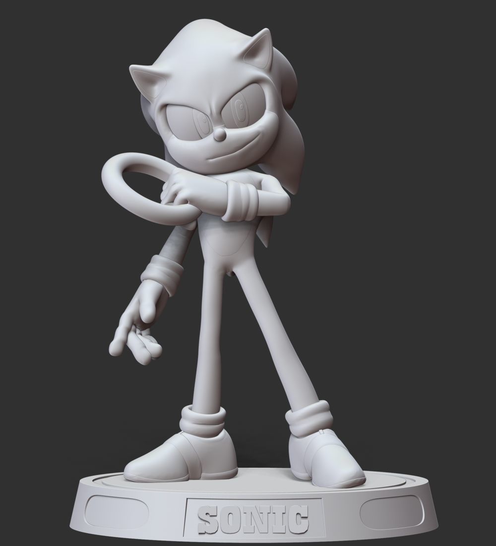 The Sonic Fanart 3D model 3D printable | CGTrader