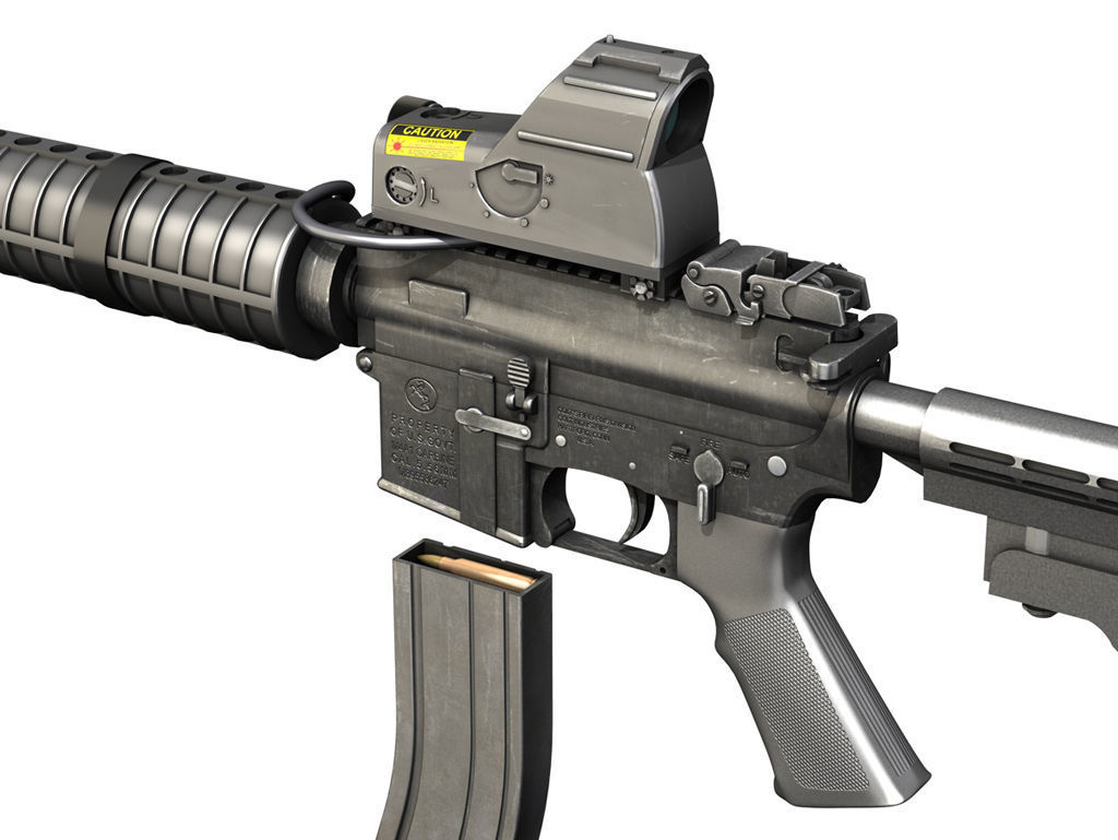 Colt M4A1 Commando MARS 3D model | CGTrader