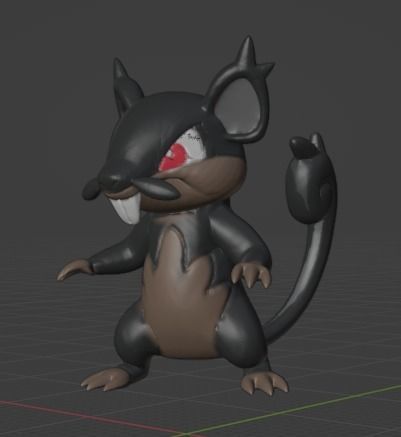 Rattata Alolan Form 3D model 3D printable | CGTrader