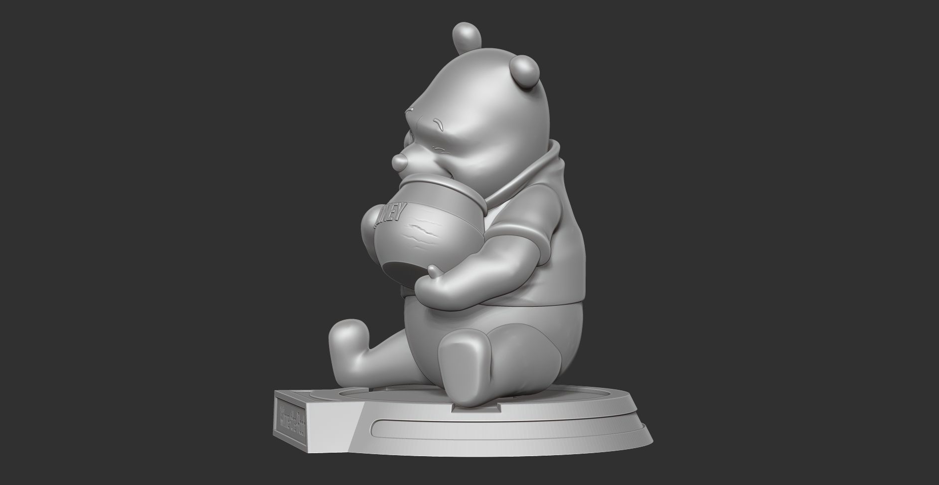 Pooh loves honey 3D model 3D printable | CGTrader