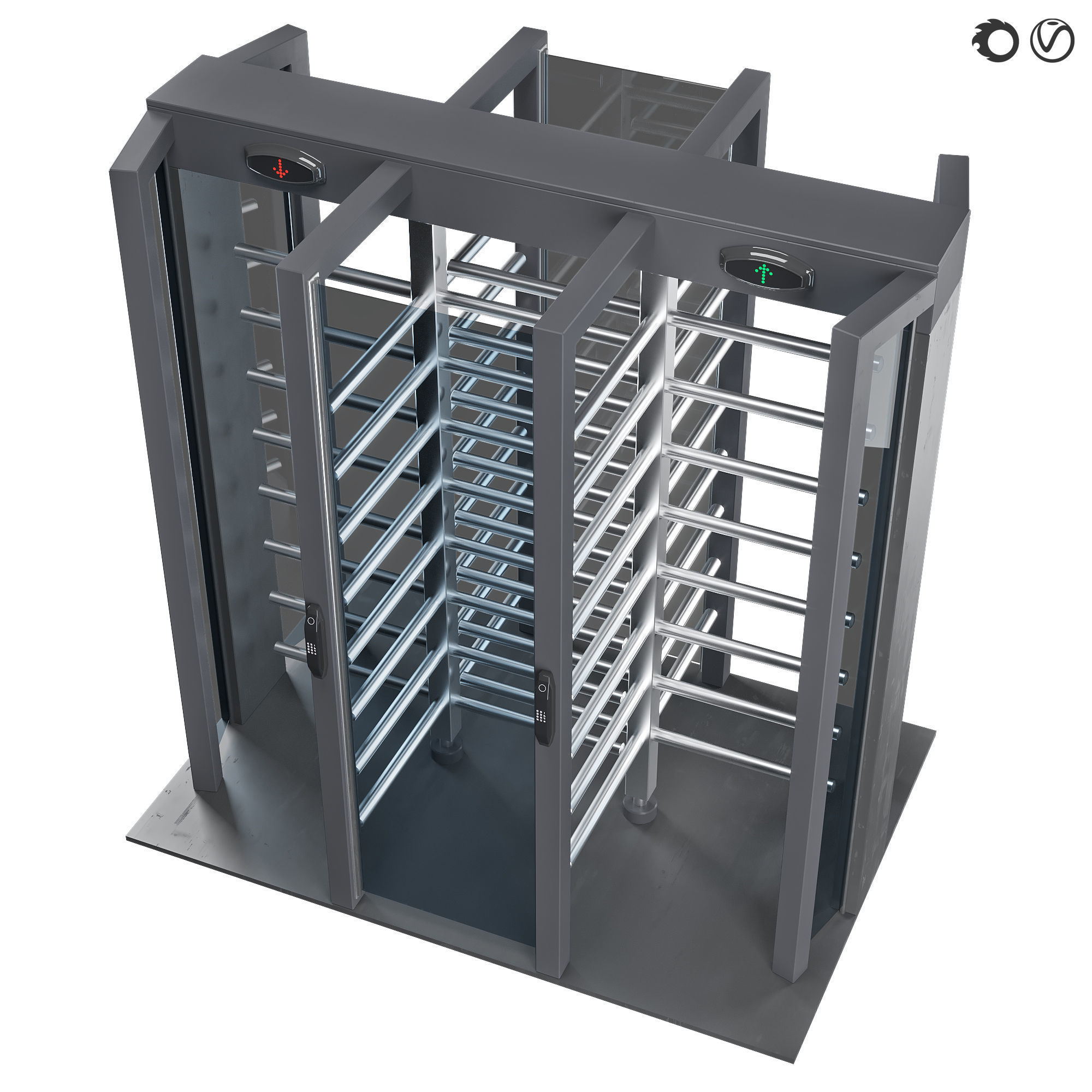 Full height turnstile 3D model | CGTrader