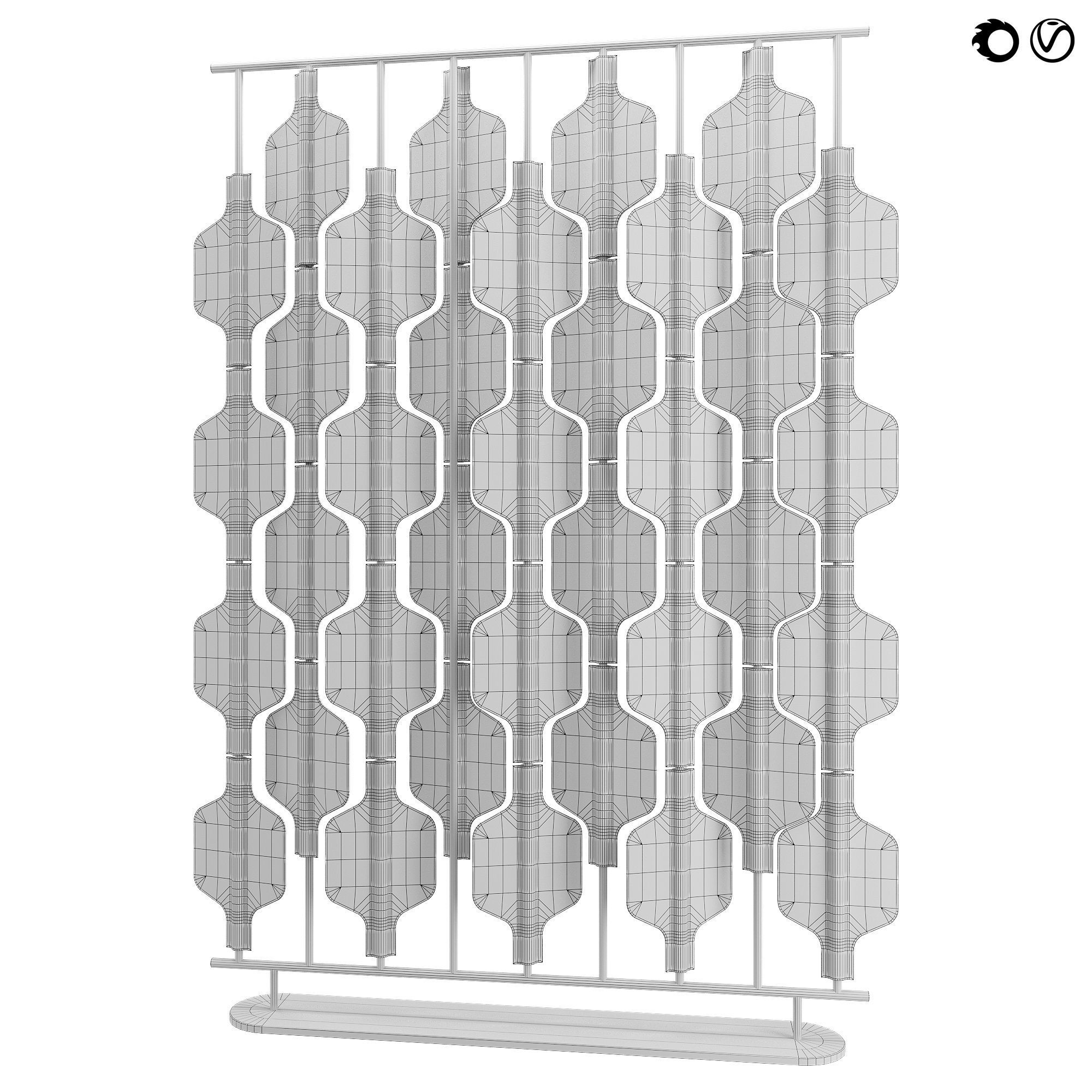 Wooden room divider RO 3D model | CGTrader