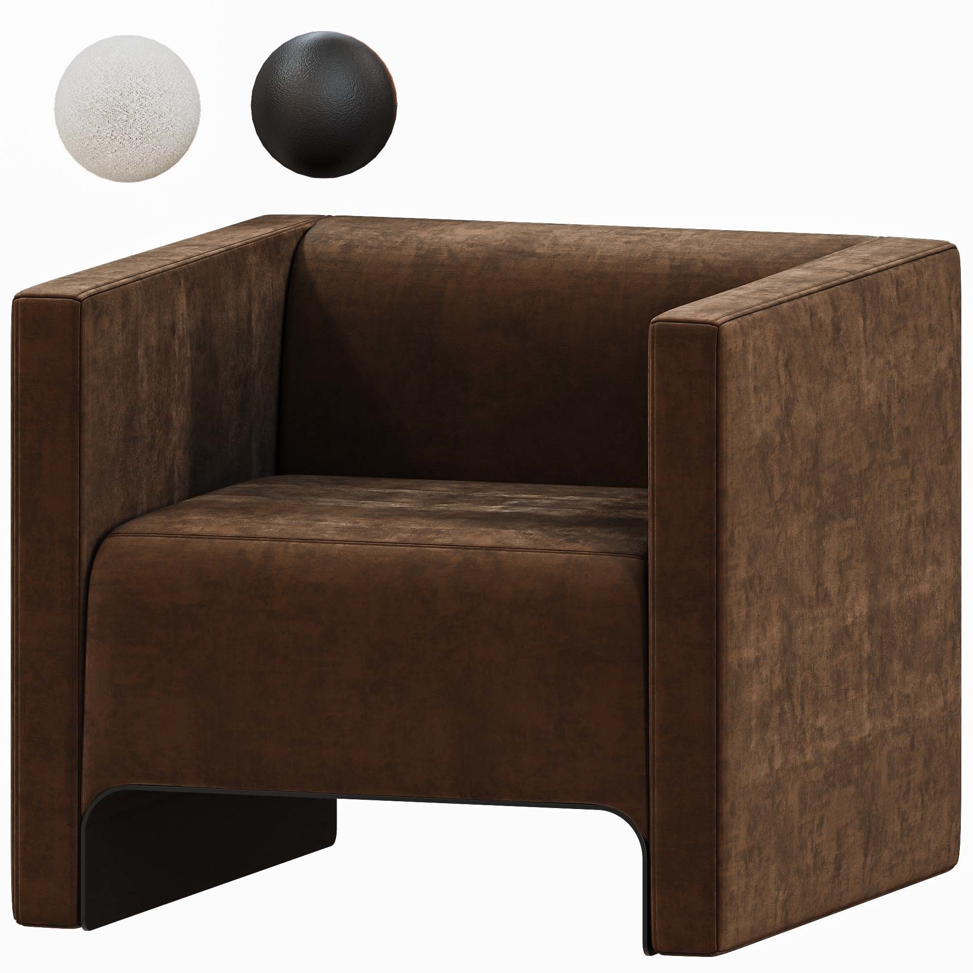 Davos Lounge Armchair 3D model | CGTrader