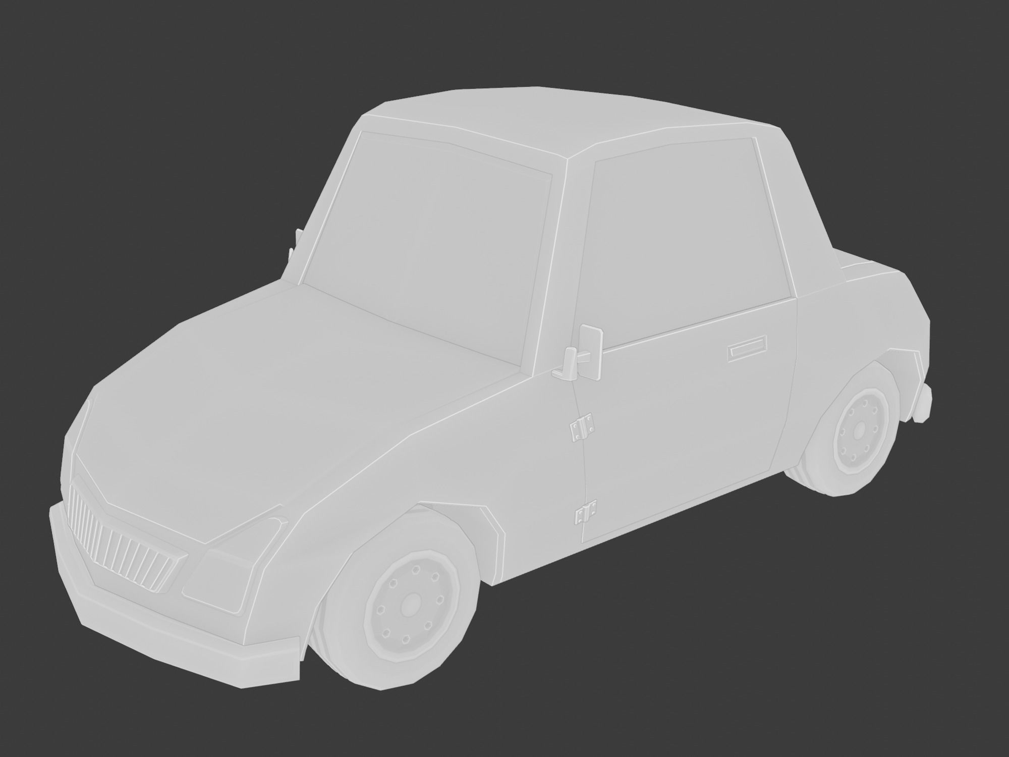 Low Poly Family Style Coupe free VR / AR / low-poly 3D model | CGTrader