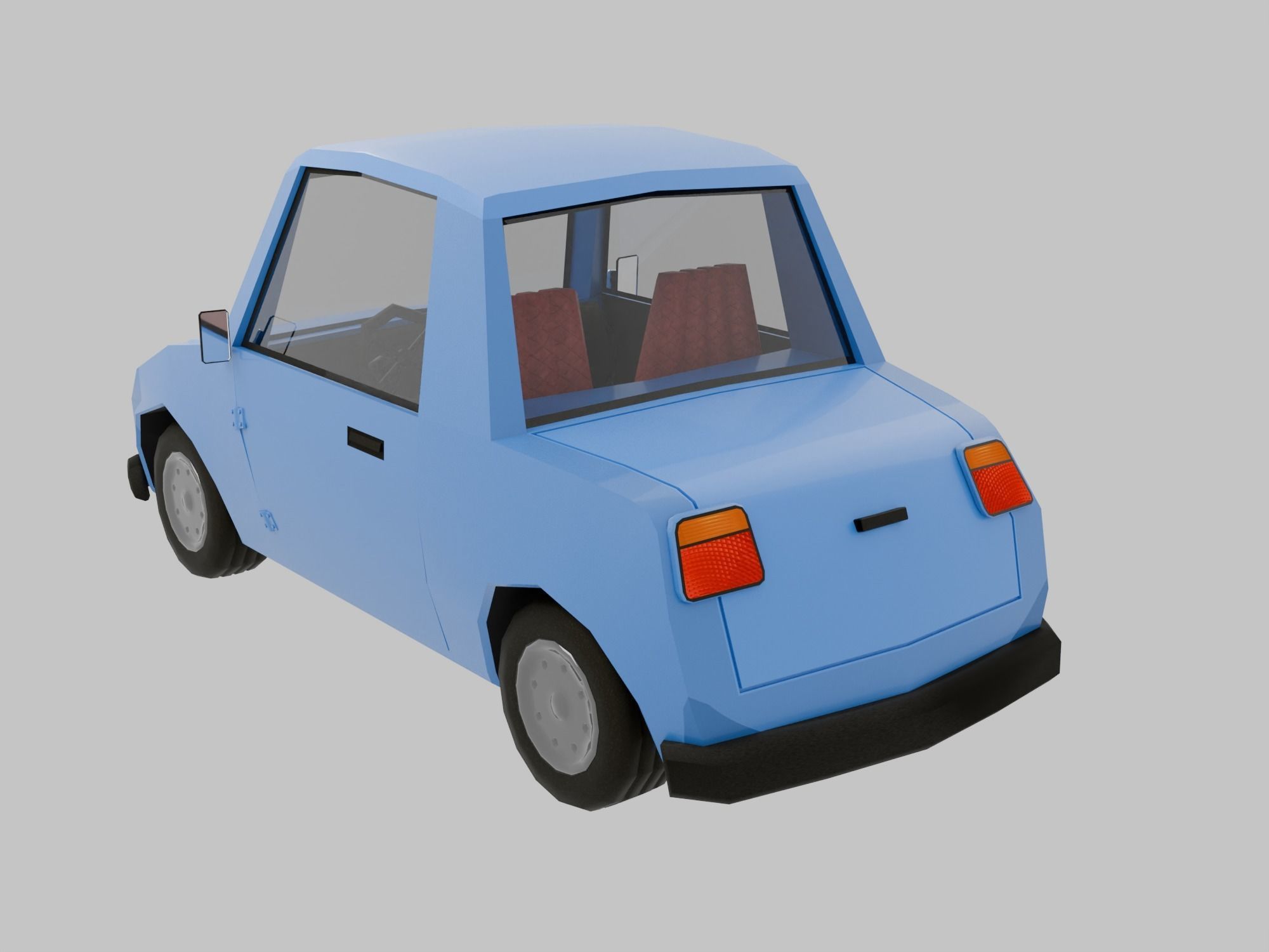 Low Poly Family Style Coupe free VR / AR / low-poly 3D model | CGTrader