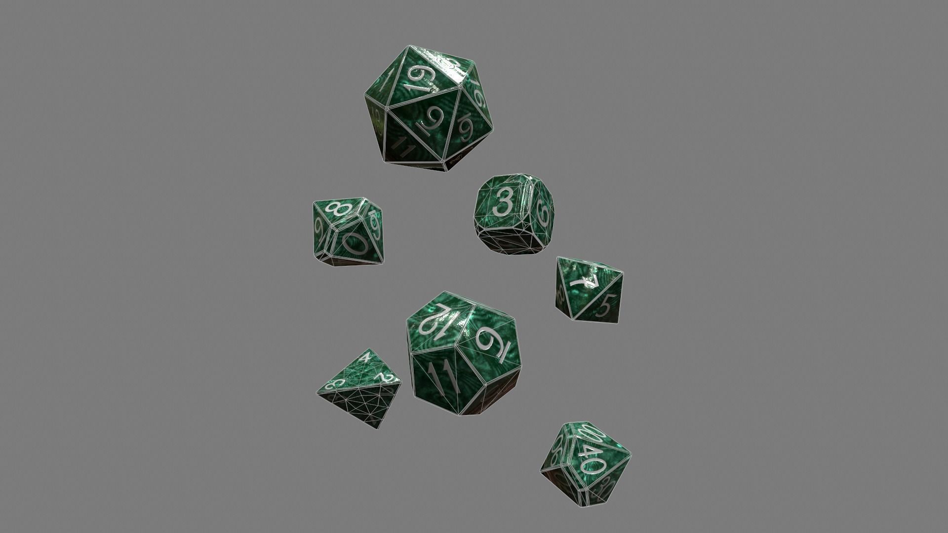RPG Dice Set d20 3d model free VR / AR / low-poly 3D model | CGTrader