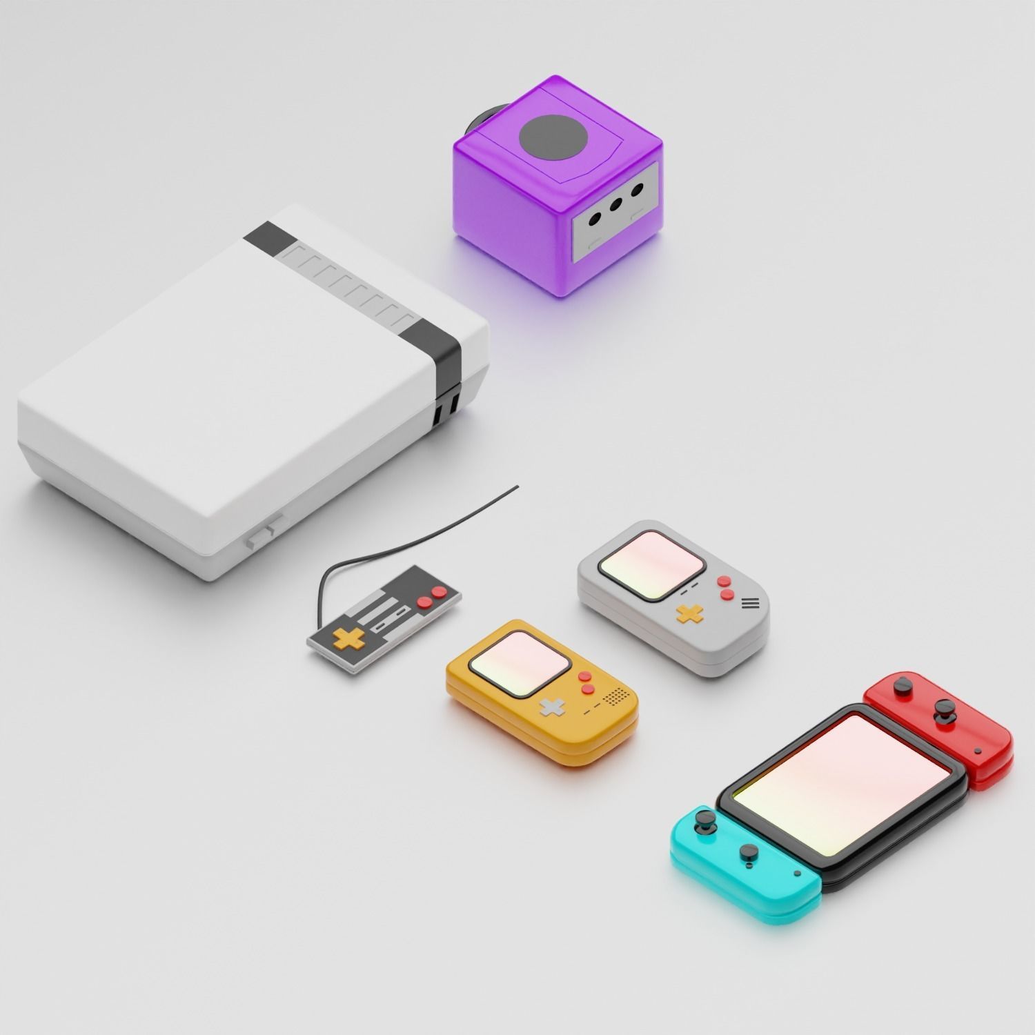 3D model Game Console Pack 001 VR / AR / low-poly | CGTrader