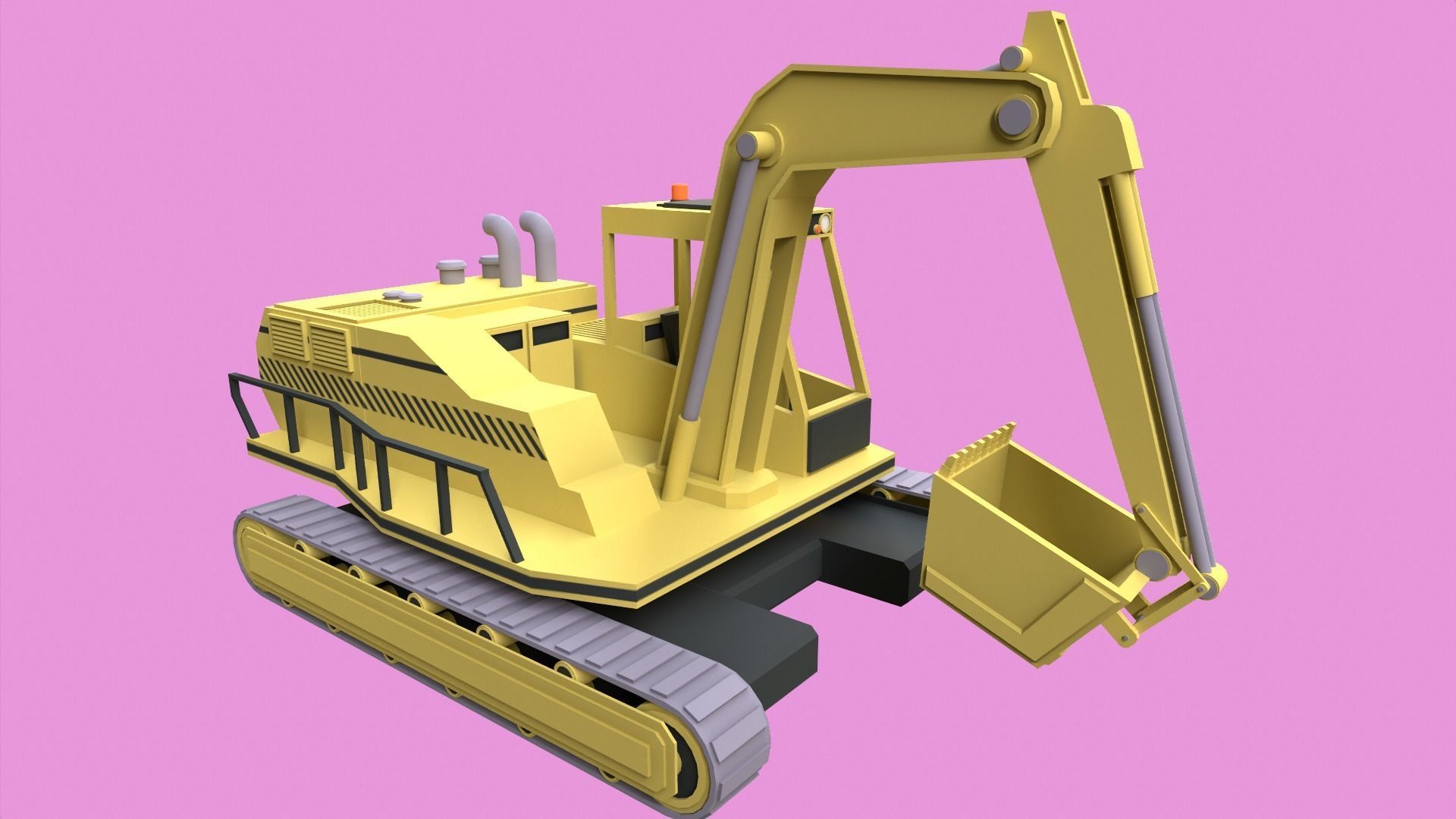 3D model Lowpoly Excavator VR / AR / low-poly | CGTrader