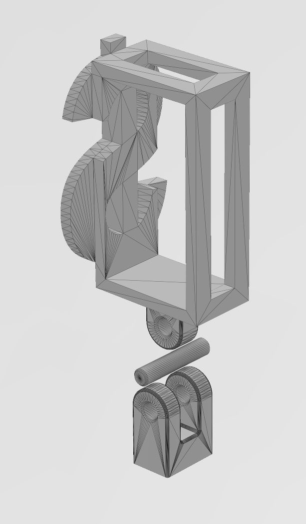 Dollar money bail link 3D model 3D printable | CGTrader