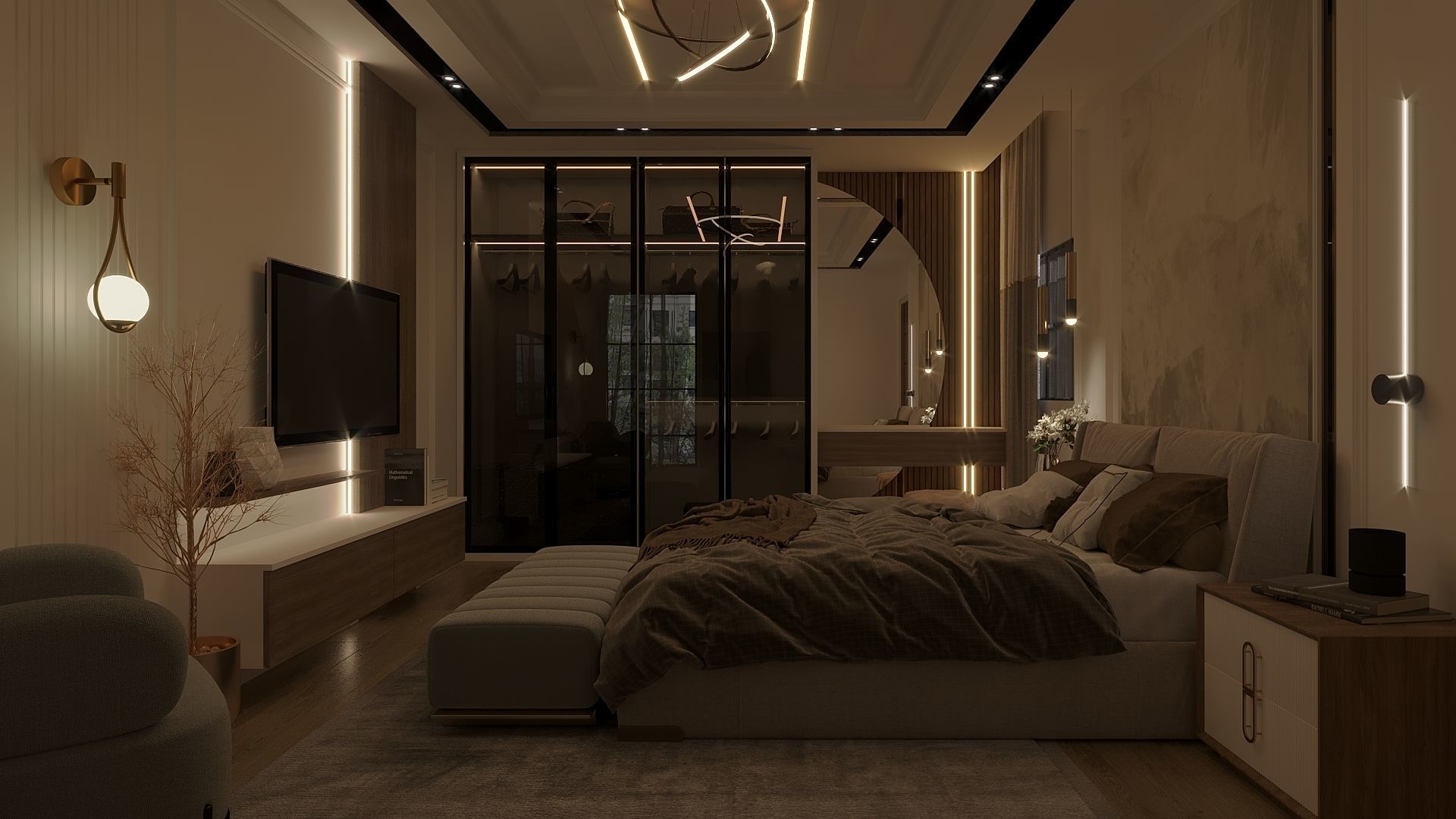 Modern Master bedroom 3D model | CGTrader