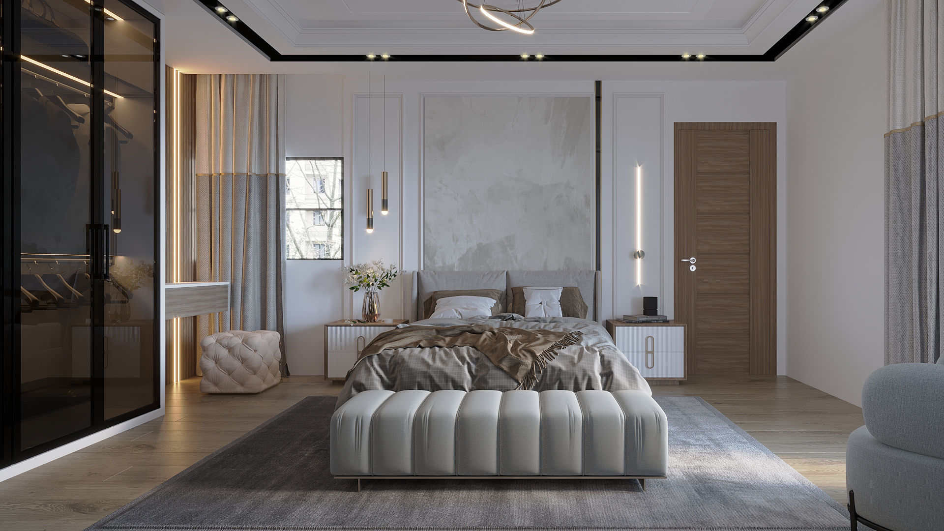 Modern Master bedroom 3D model | CGTrader