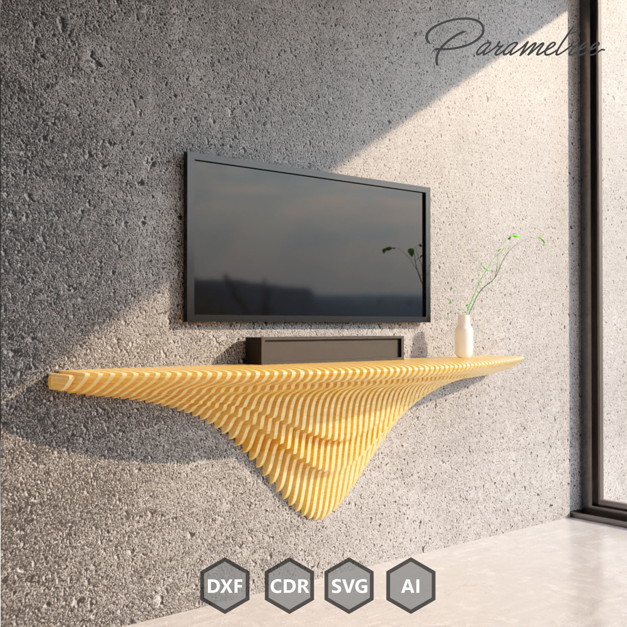 Parametric shelf 02 Design filesfor cnc cutting 3D model | CGTrader