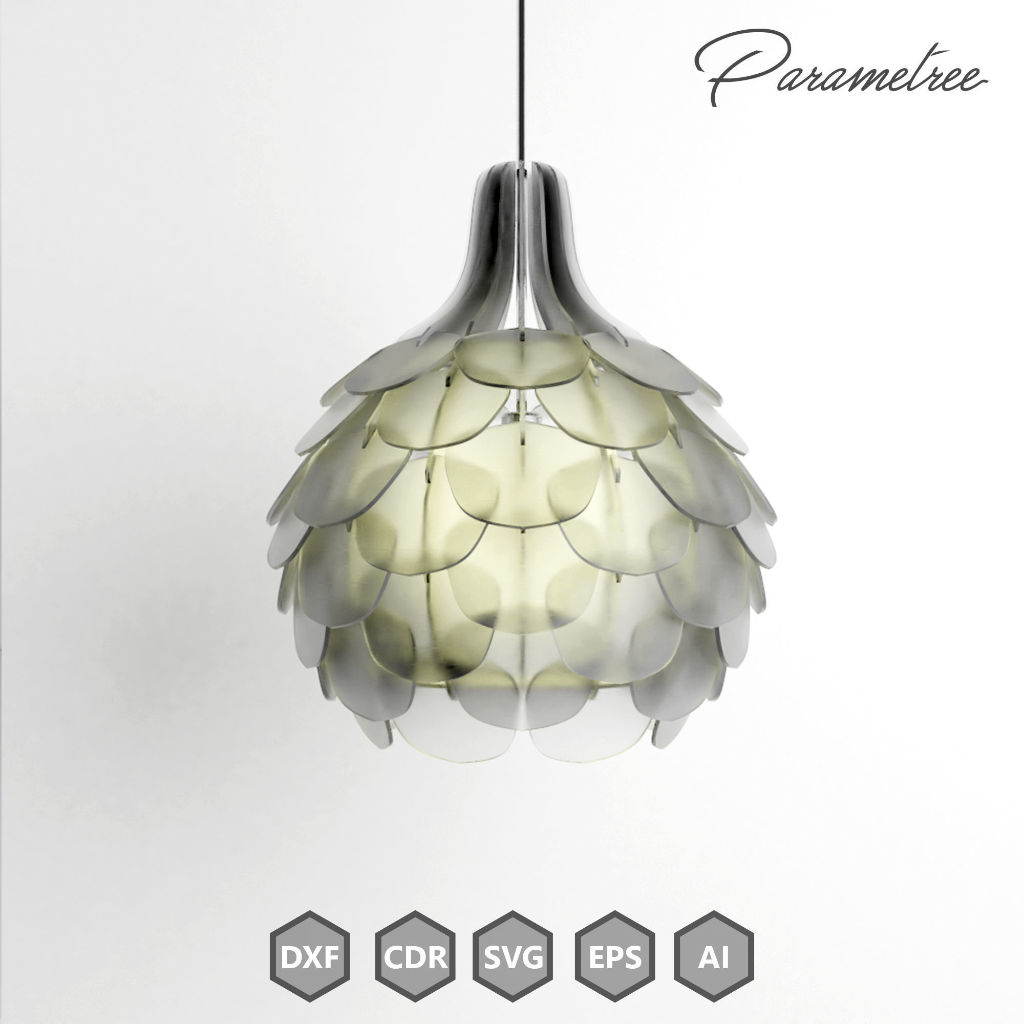 Bloom Chandelier Pendant lamp Leaf hanging lamp cnc dxf files 3D model ...