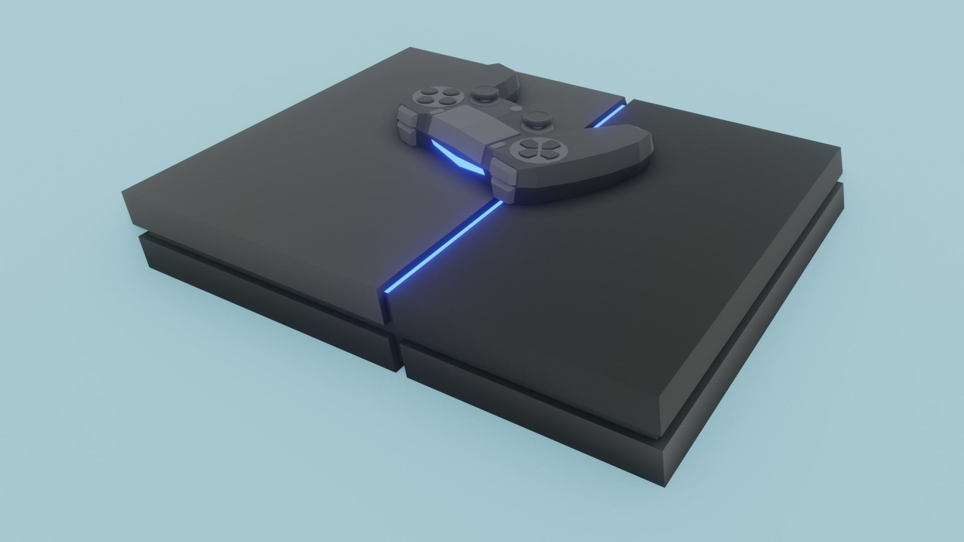 3D model Low Poly Playstation 4 Fat VR / AR / low-poly | CGTrader