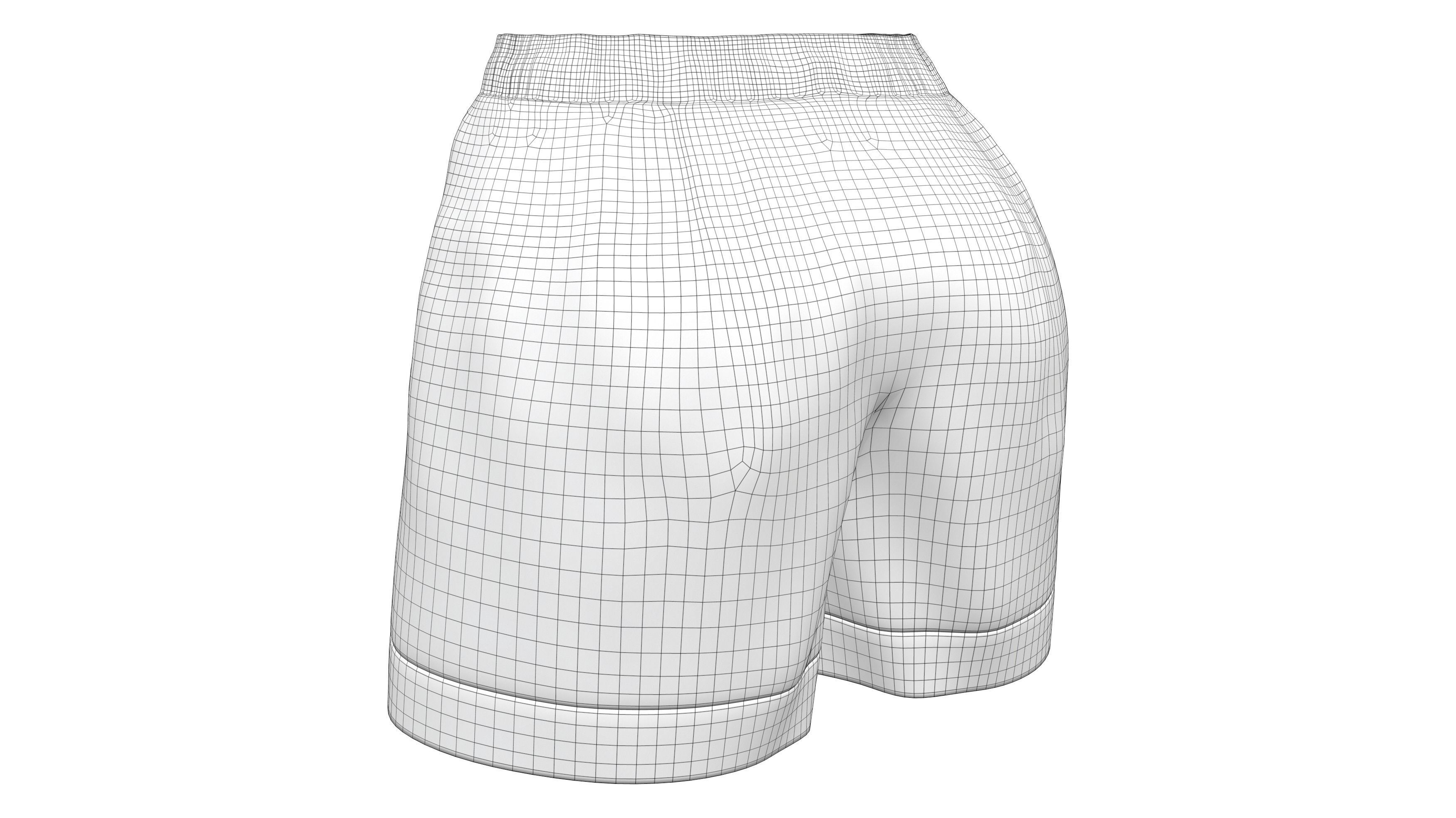 3D model Satin Sleepwear Shorts VR / AR / low-poly | CGTrader