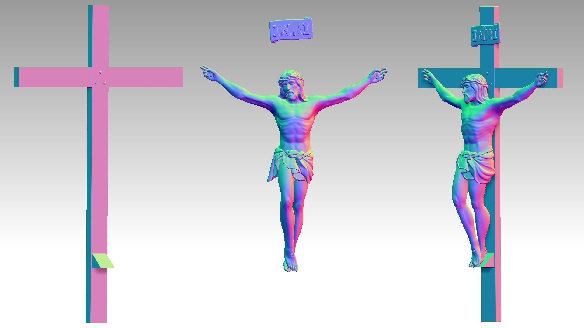 Jesus Christ on the Cross 3D model 3D printable | CGTrader