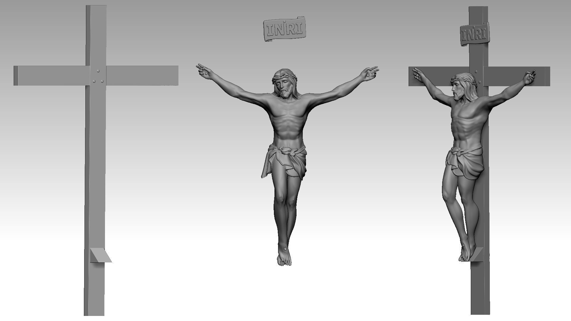 Jesus Christ on the Cross 3D model 3D printable | CGTrader