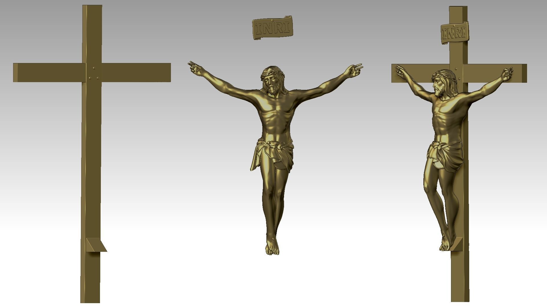 Jesus Christ on the Cross 3D model 3D printable | CGTrader