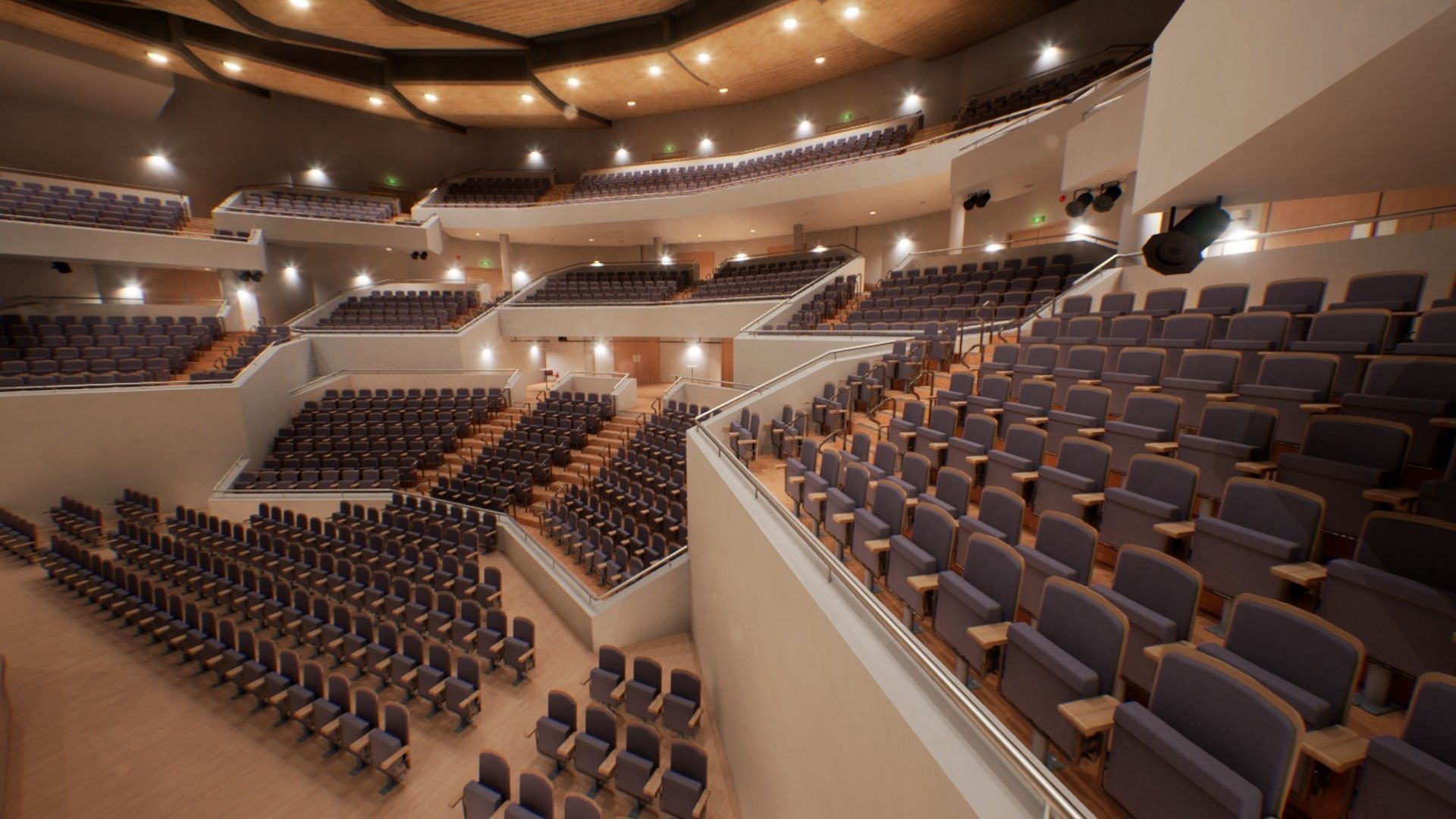 3D model Concert Hall - Environment VR / AR / low-poly | CGTrader