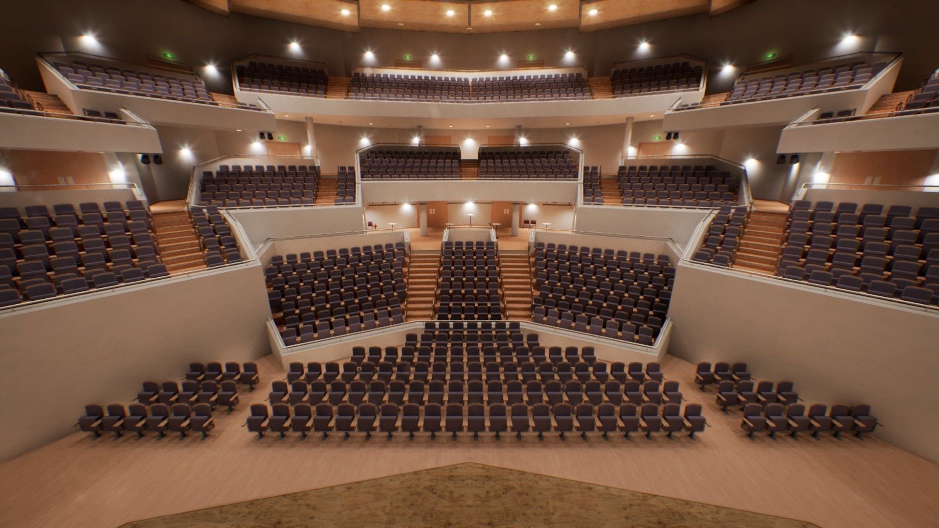 3D model Concert Hall - Environment VR / AR / low-poly | CGTrader