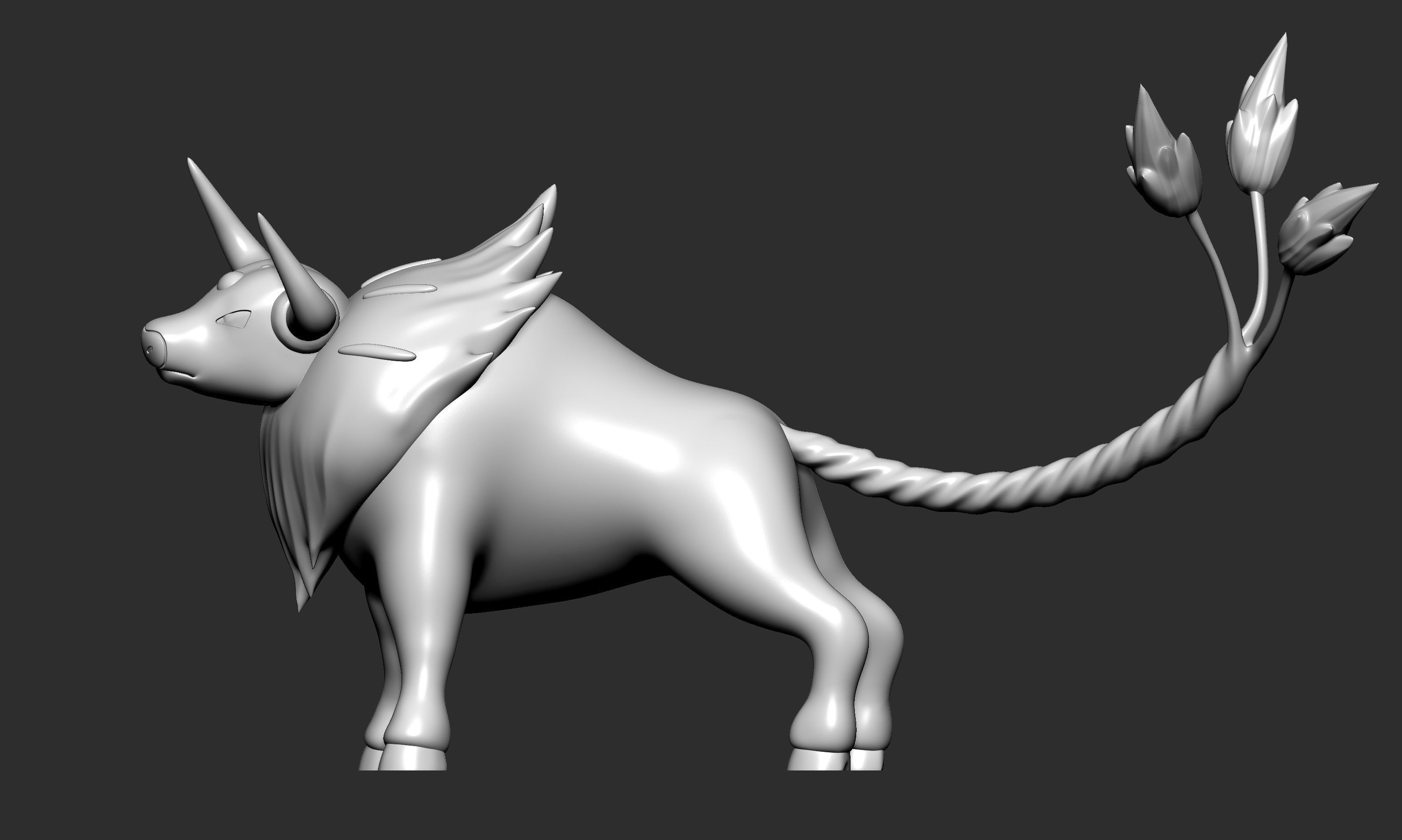 Pokemon - Paldean Tauros Fire Breed 3D model 3D printable | CGTrader