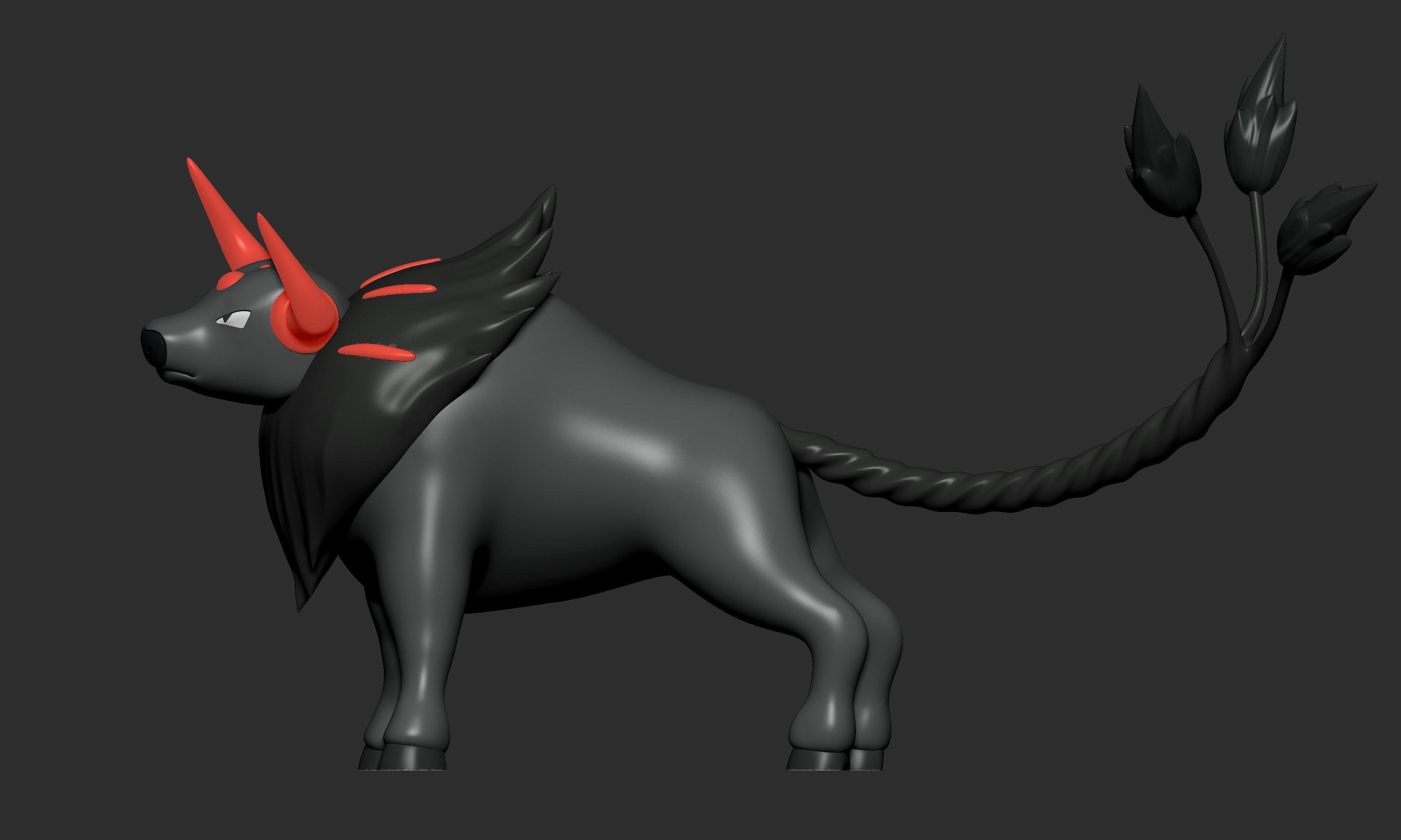 Pokemon - Paldean Tauros Fire Breed 3D model 3D printable | CGTrader