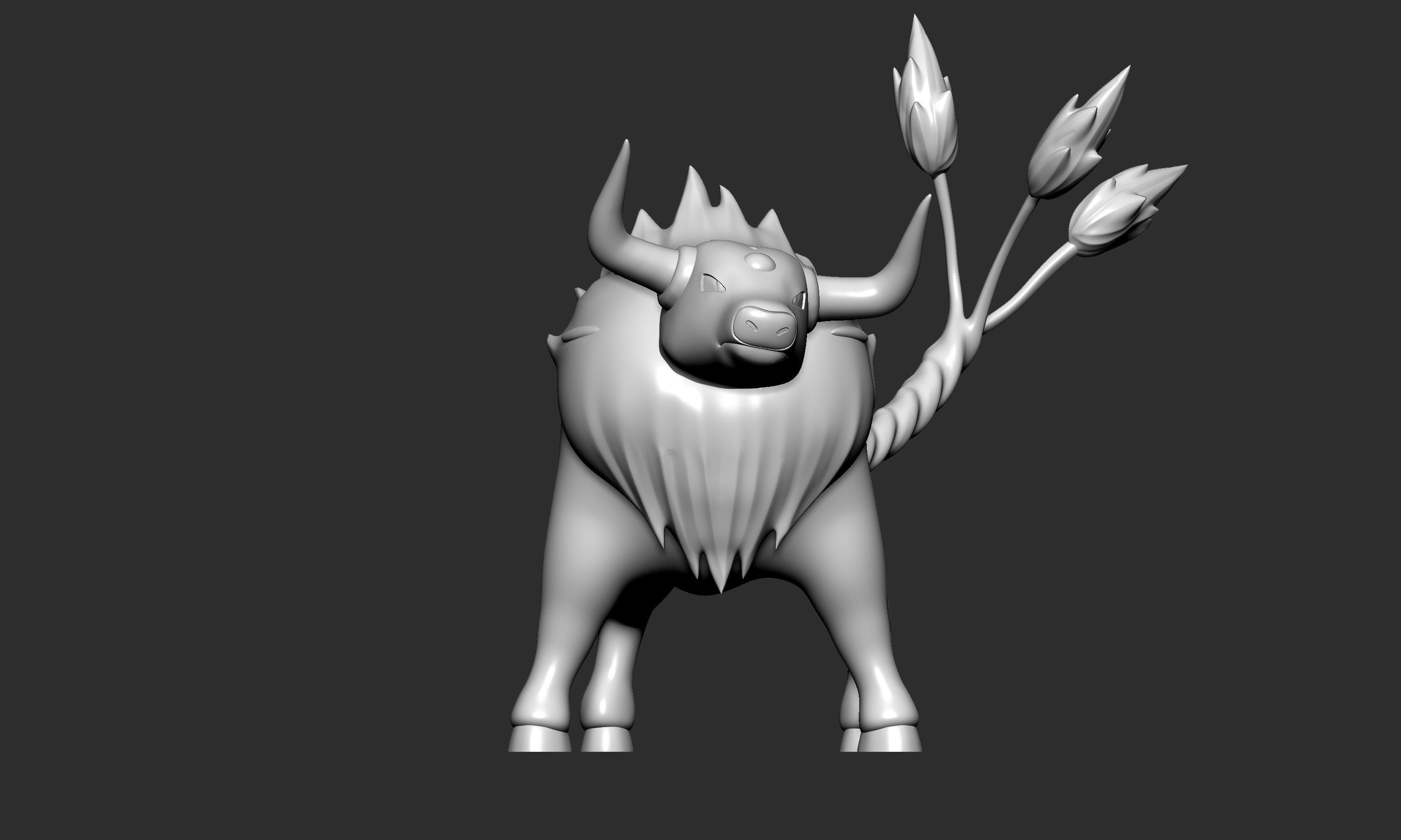Pokemon - Paldean Tauros Fire Breed 3D model 3D printable | CGTrader