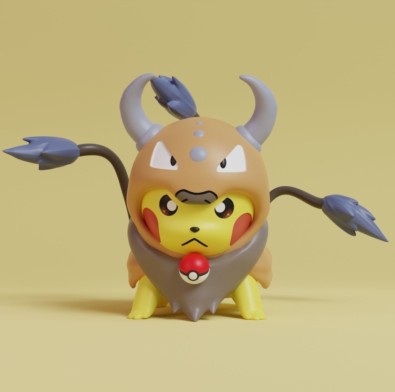 Pokemon - Pikachu Tauros Cosplay free 3D model 3D printable | CGTrader