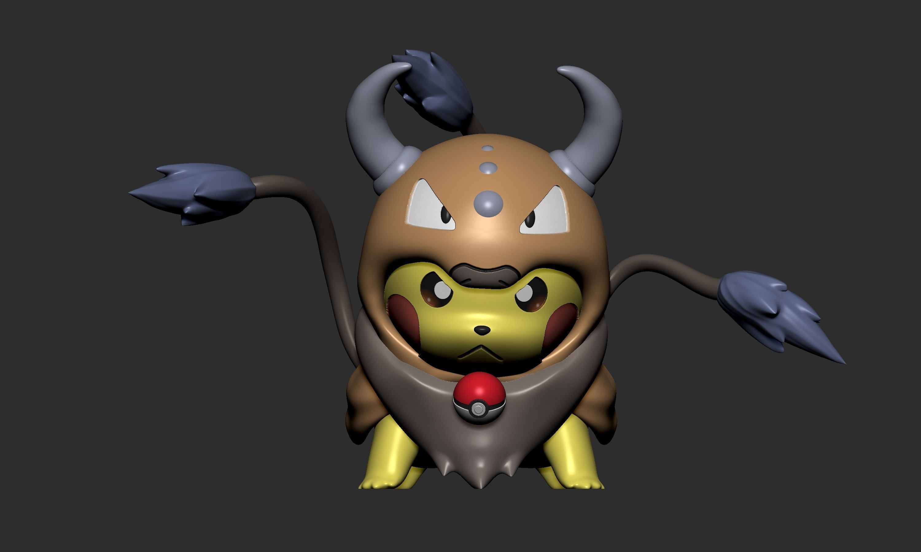 Pokemon - Pikachu Tauros Cosplay free 3D model 3D printable | CGTrader