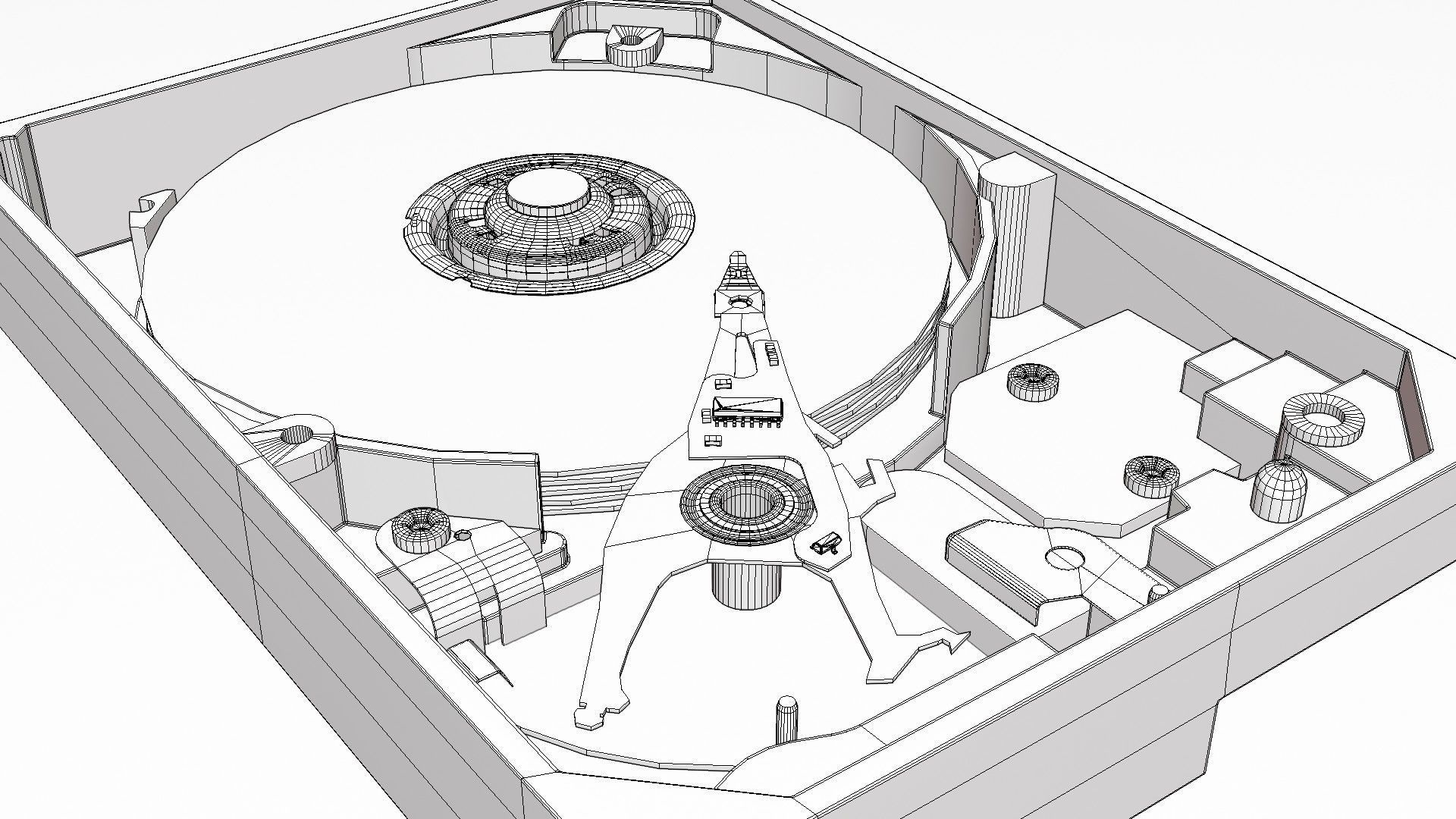 3D model HDD burnt VR / AR / low-poly | CGTrader
