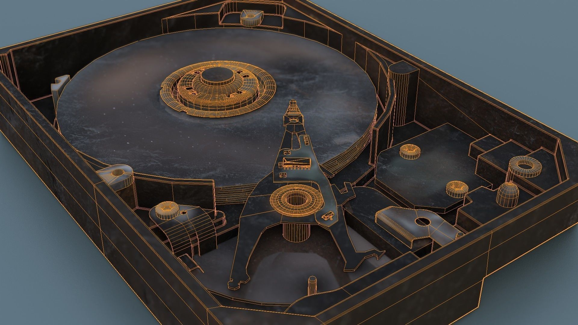 3D model HDD burnt VR / AR / low-poly | CGTrader