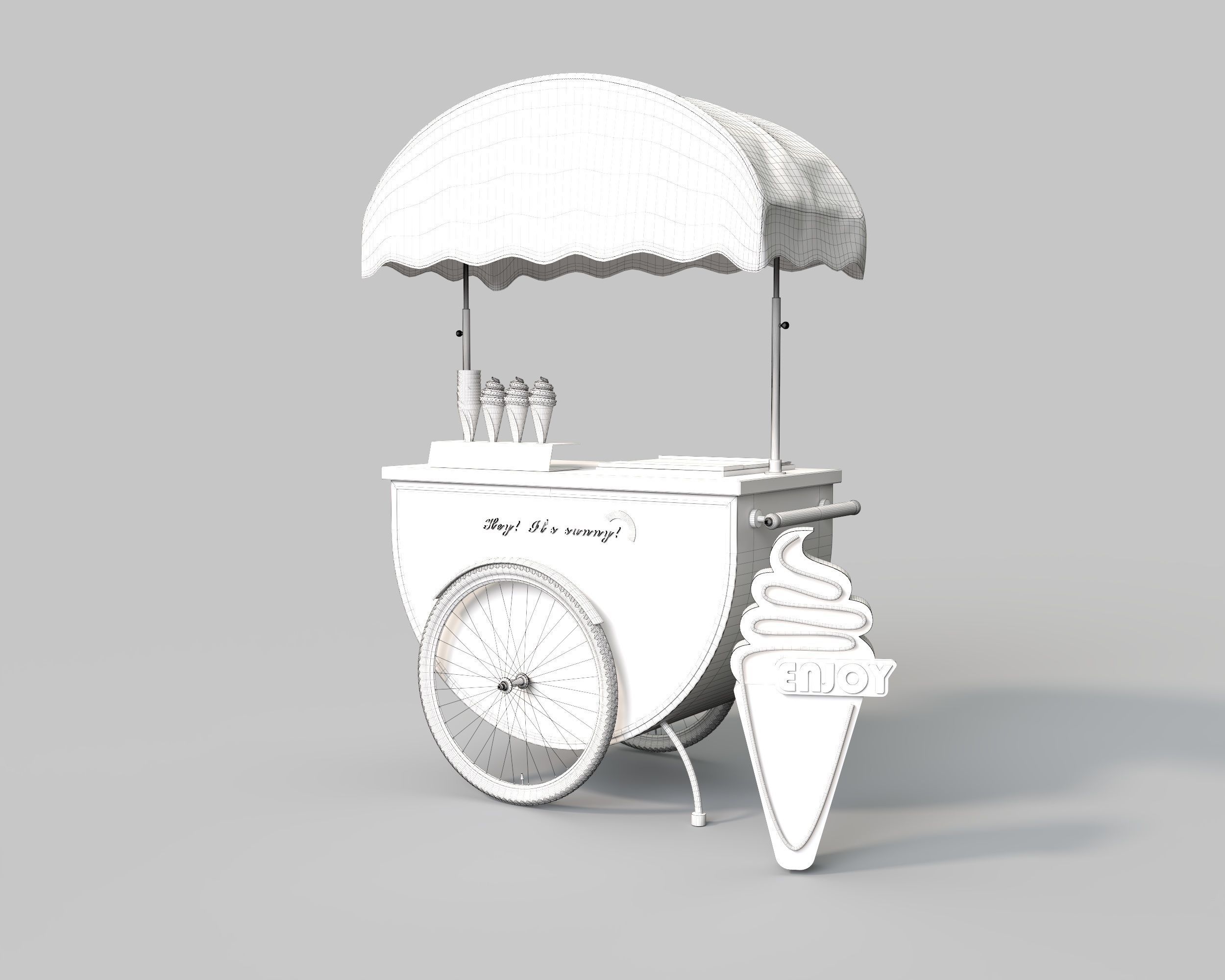 selling cart 3D model | CGTrader