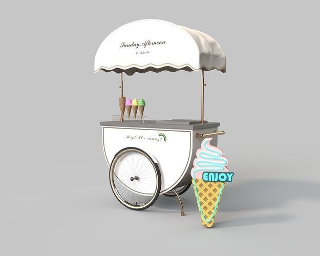 selling cart 3D model | CGTrader