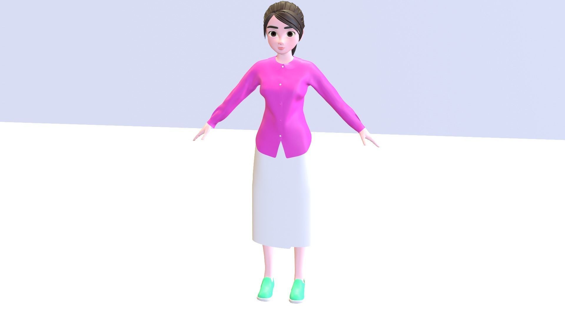 3d women rigged character teacher 3D model rigged | CGTrader
