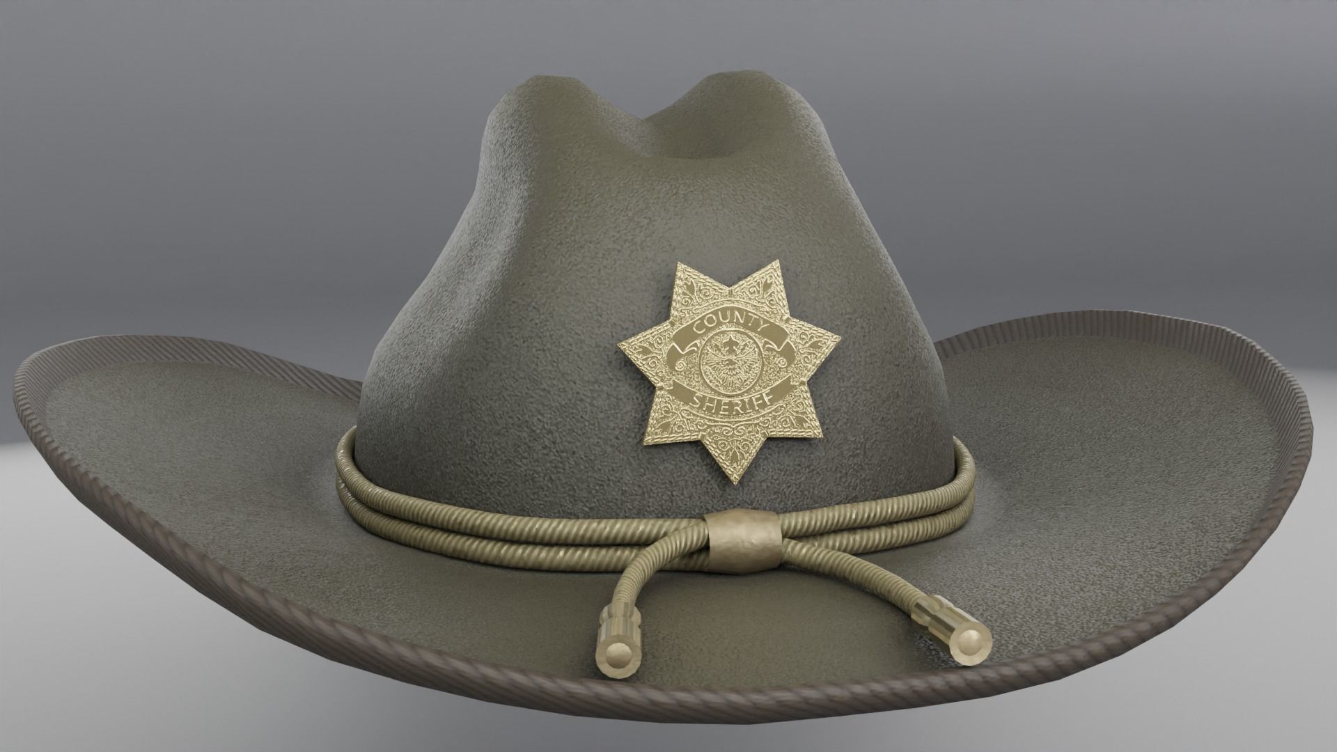 3D model Sheriff Hat with Star PBR VR / AR / low-poly | CGTrader