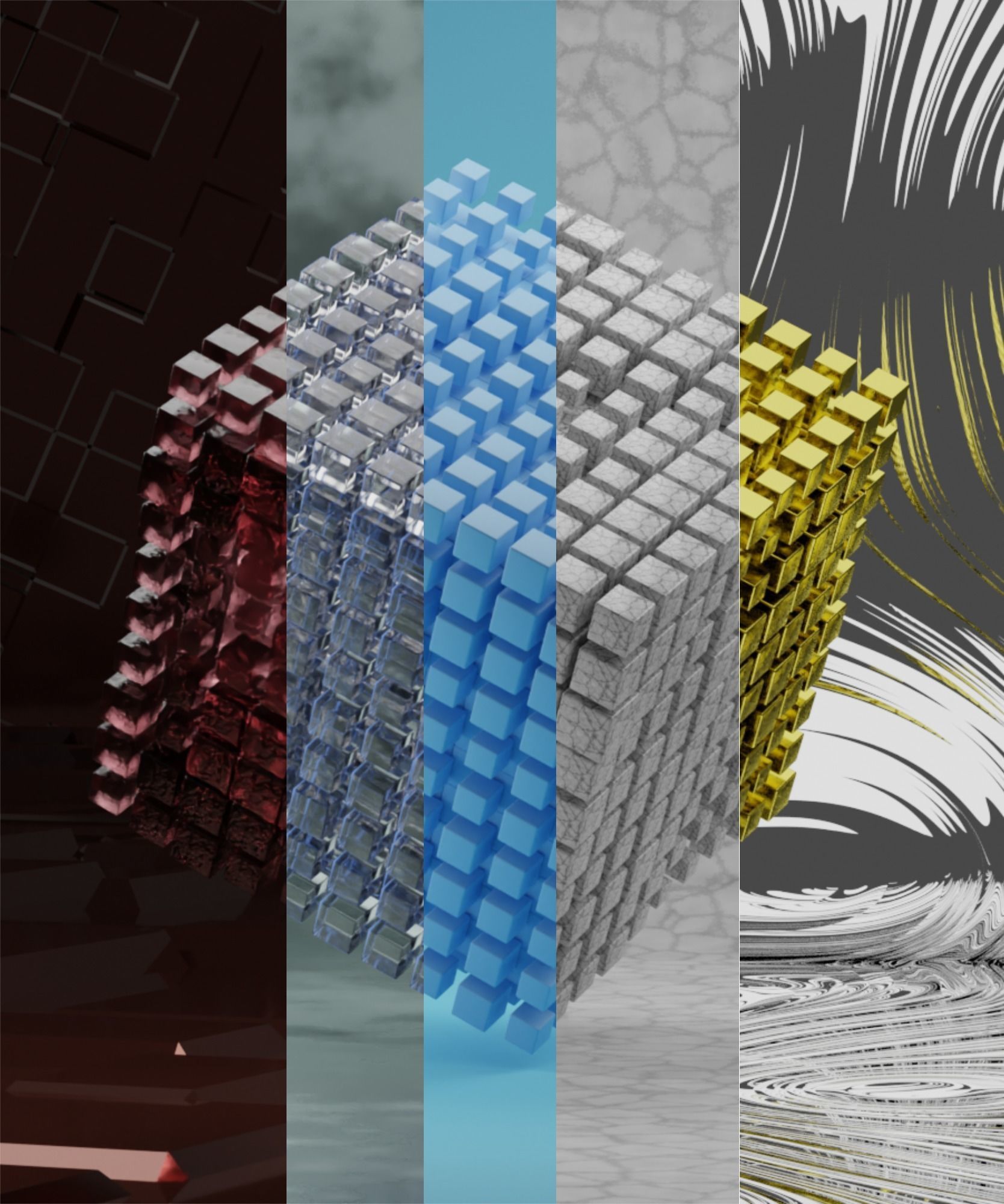 Texture cubic materials pack VR / AR / low-poly | CGTrader