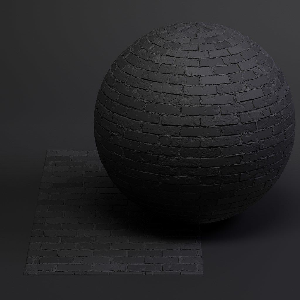 Texture Bricks vol01 Black 8K Seamless PBR Materials VR / AR / low-poly ...