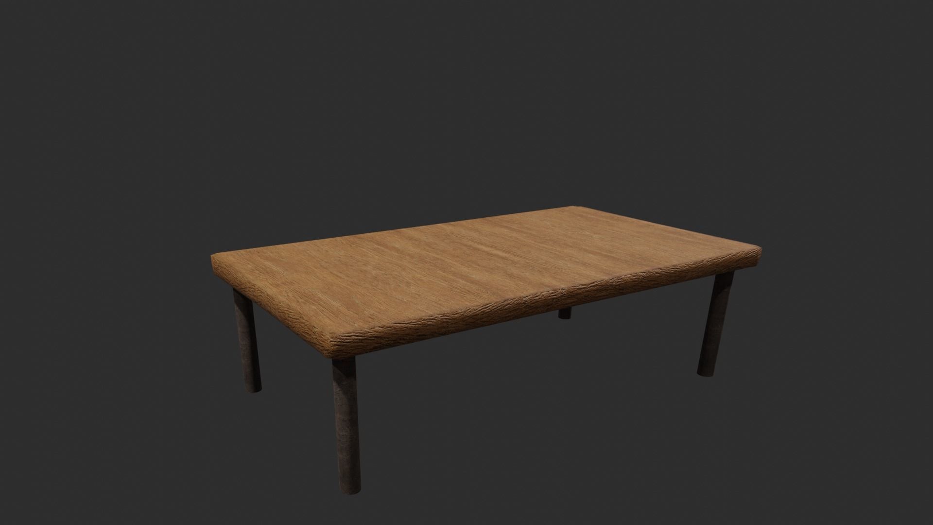 wooden tabel 3D model | CGTrader