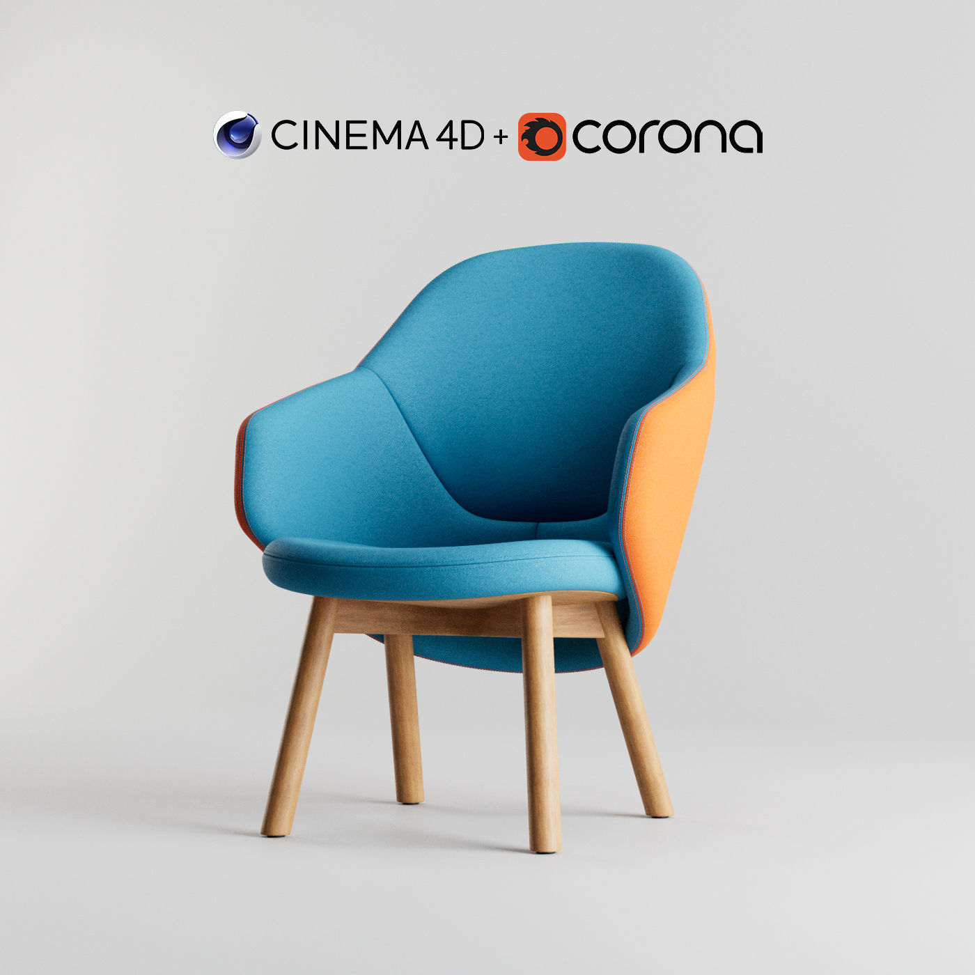 3D model Albu Lounge Armchair By Ton C4D and Corona Renderer 3D model VR / AR / low-poly | CGTrader