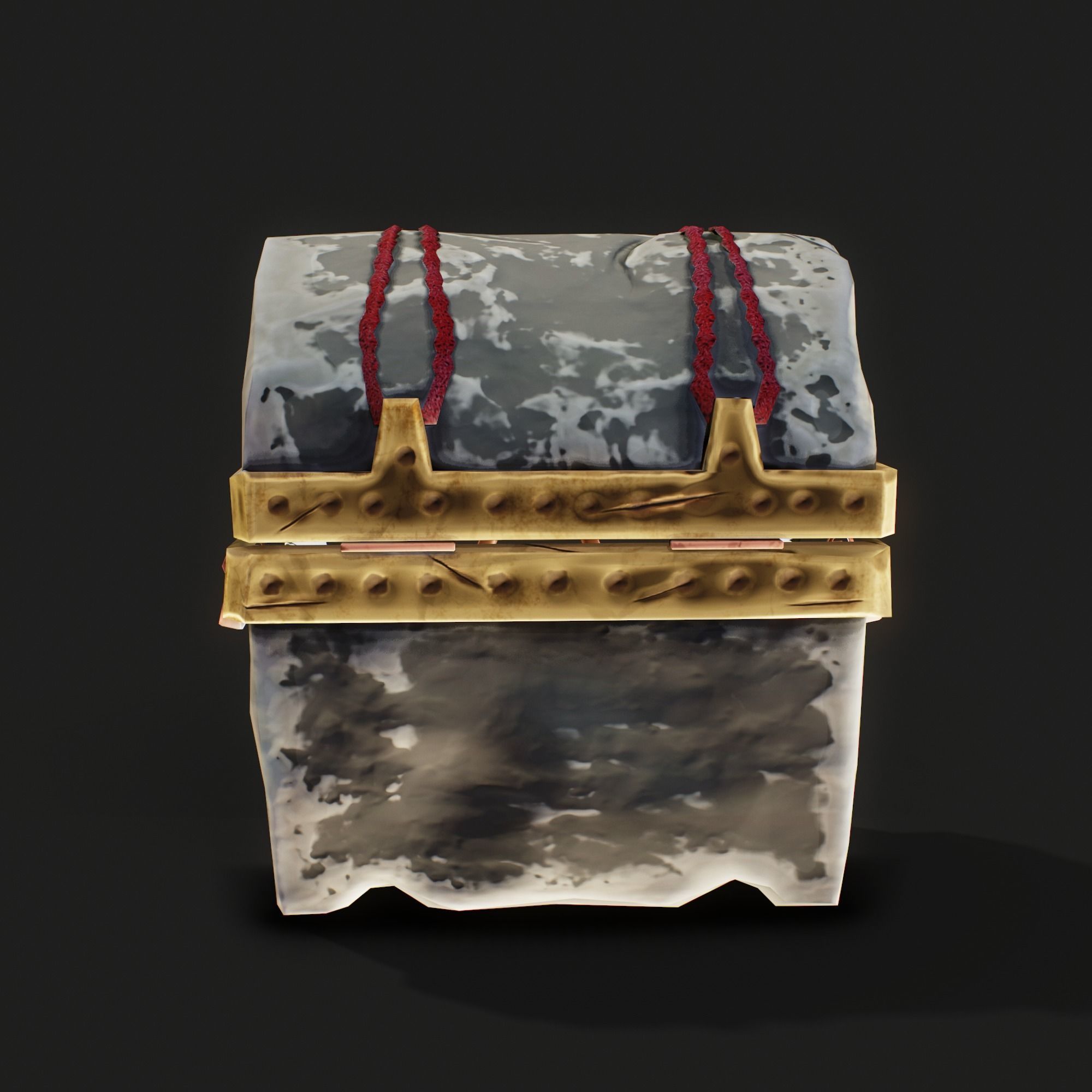 3D model Stylized Stone chest - PBR Game Ready VR / AR / low-poly ...