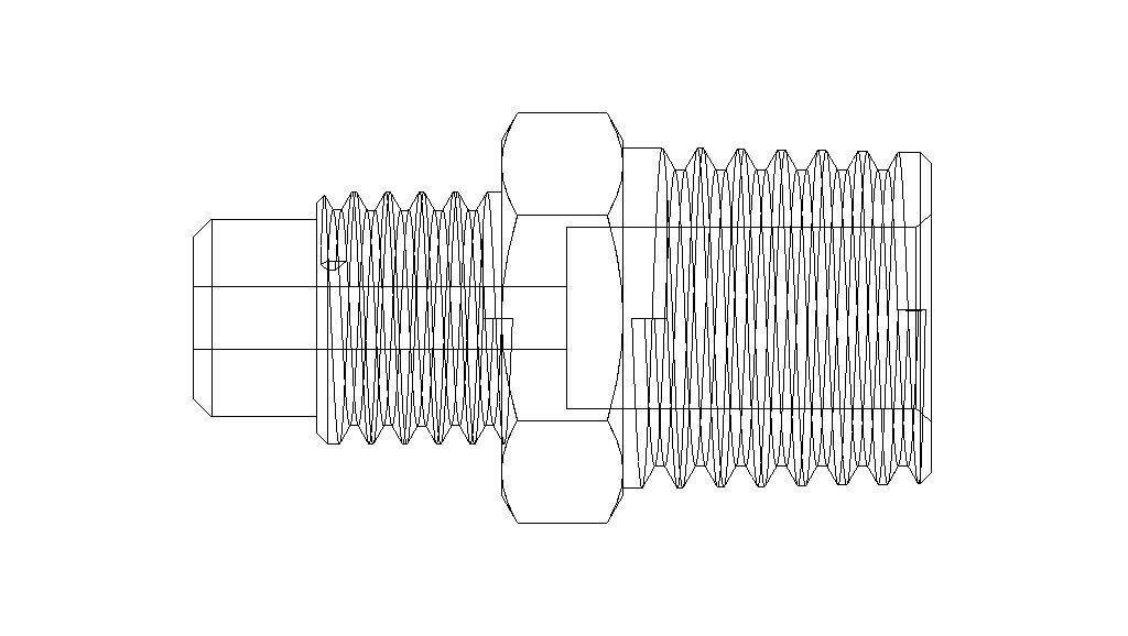 Parker Male Connector 48F Series 3D model rigged | CGTrader