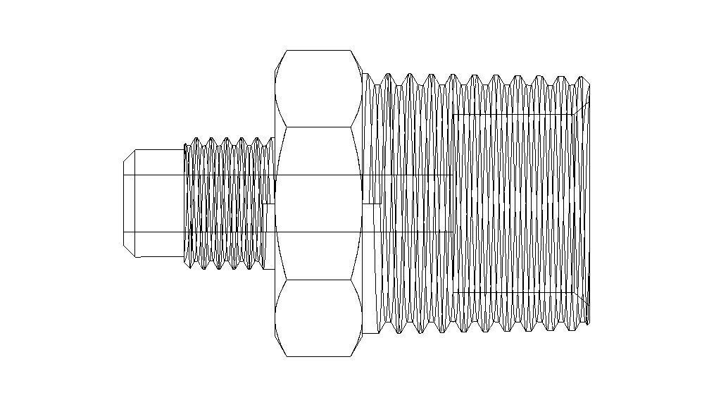 Parker Male Connector 48F Series 3D model rigged | CGTrader