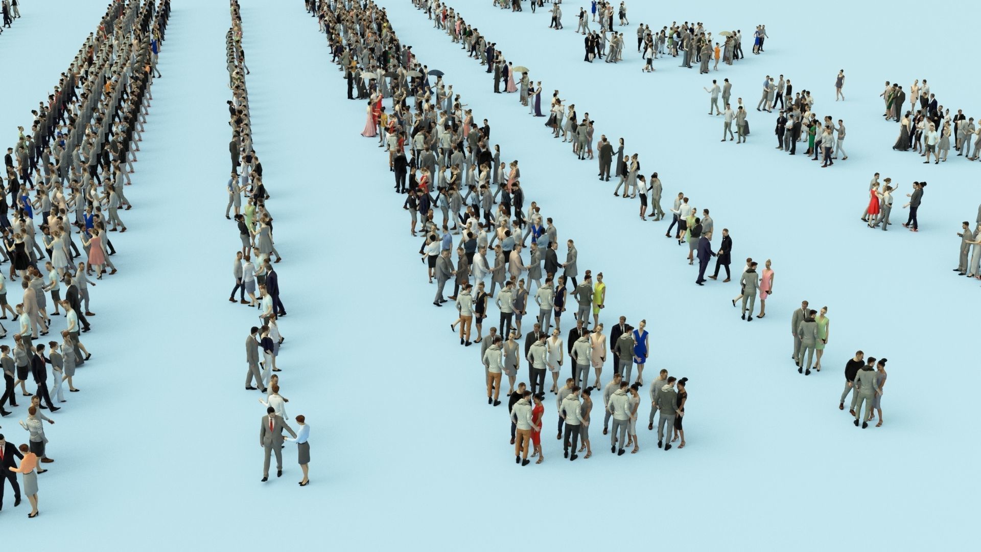 3D Model Collection 3D CROWDS ULTIMATE SPEED PEOPLE AND 20X HDRI SKY VR ...